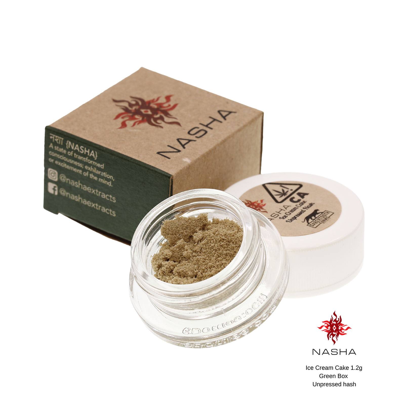 NASHA: Ice Cream Cake 1.2g Green Unpressed Hash (Sabertooth Farms) | Leafly