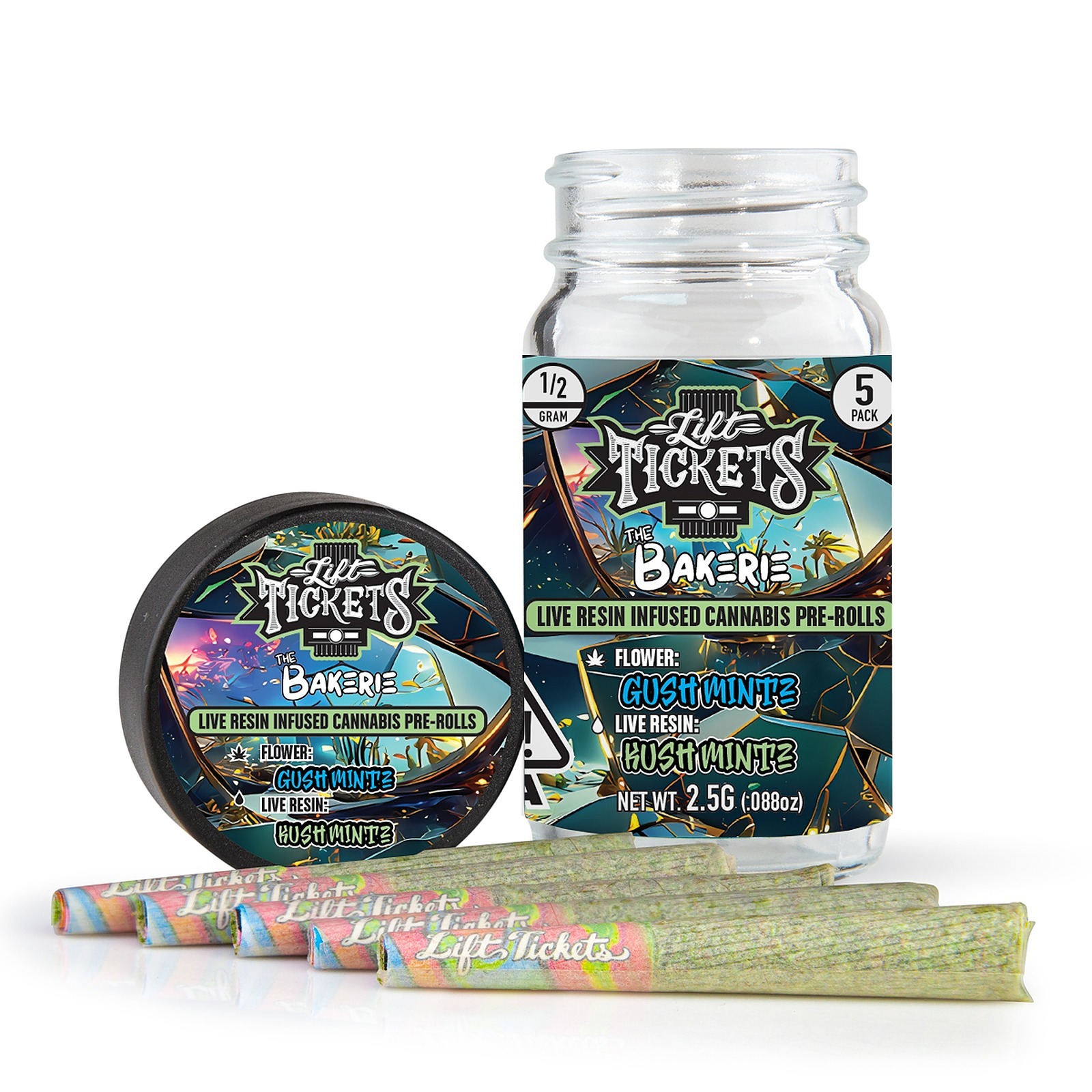 Lift Tickets Gush Mintz X Kush Mintz 0 5g Infused Pre Roll Multipack