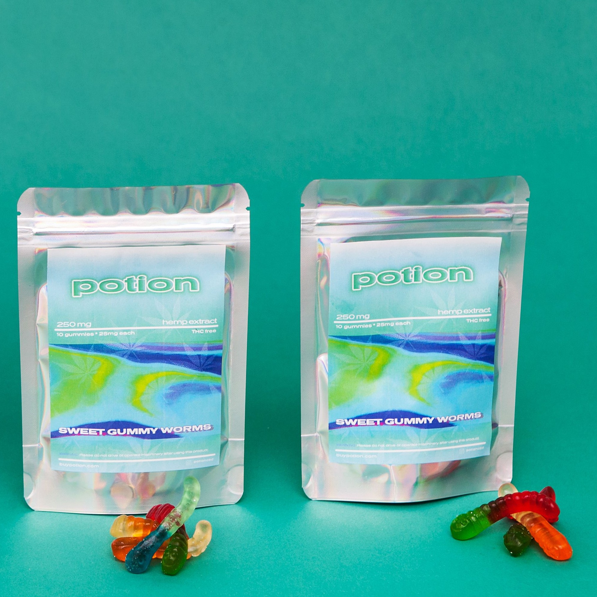 Potion CBD: CBD Sweet Gummy Worms (250mg) | Leafly