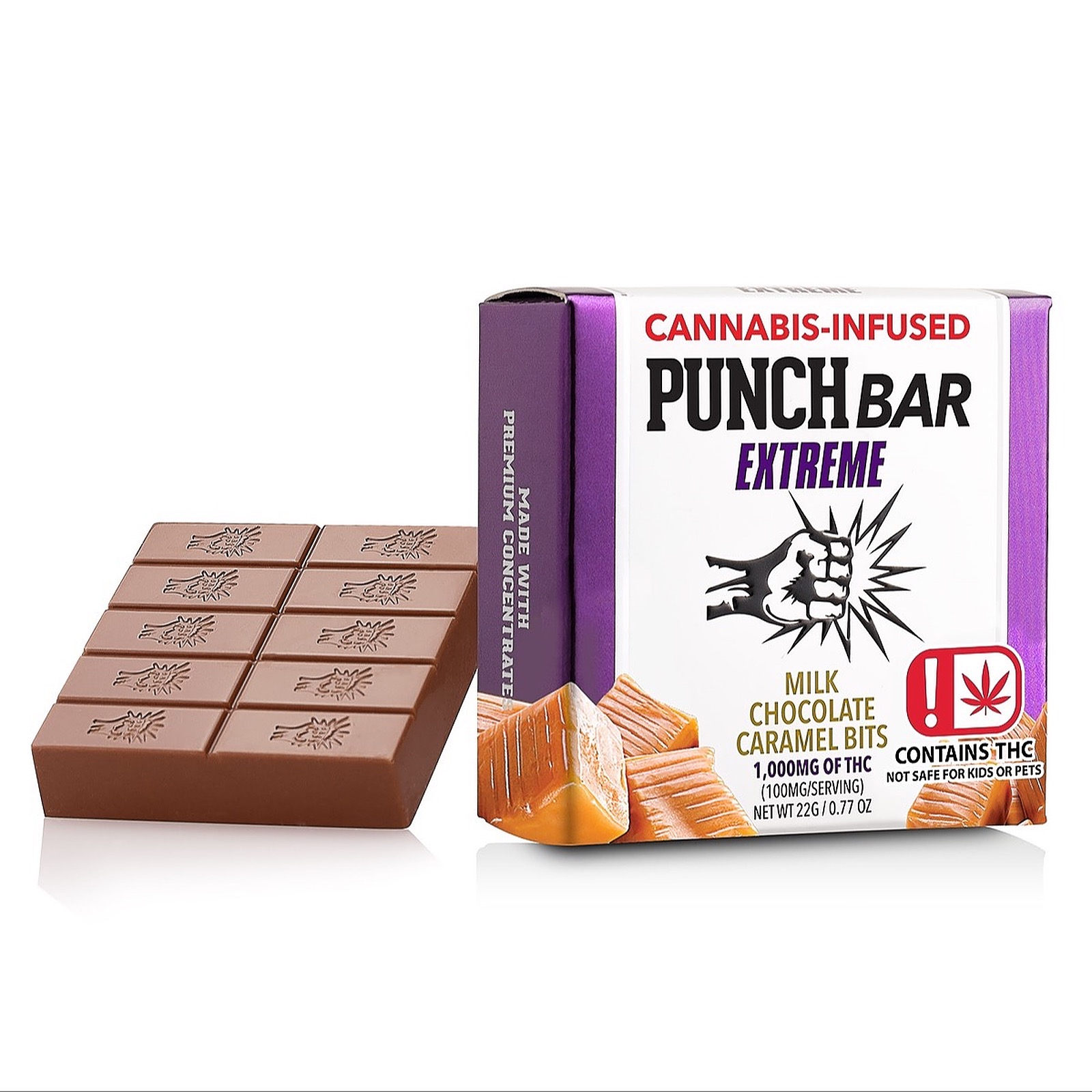 Punch: Milk Chocolate Caramel Extreme OK 1000MG PunchBar | Leafly