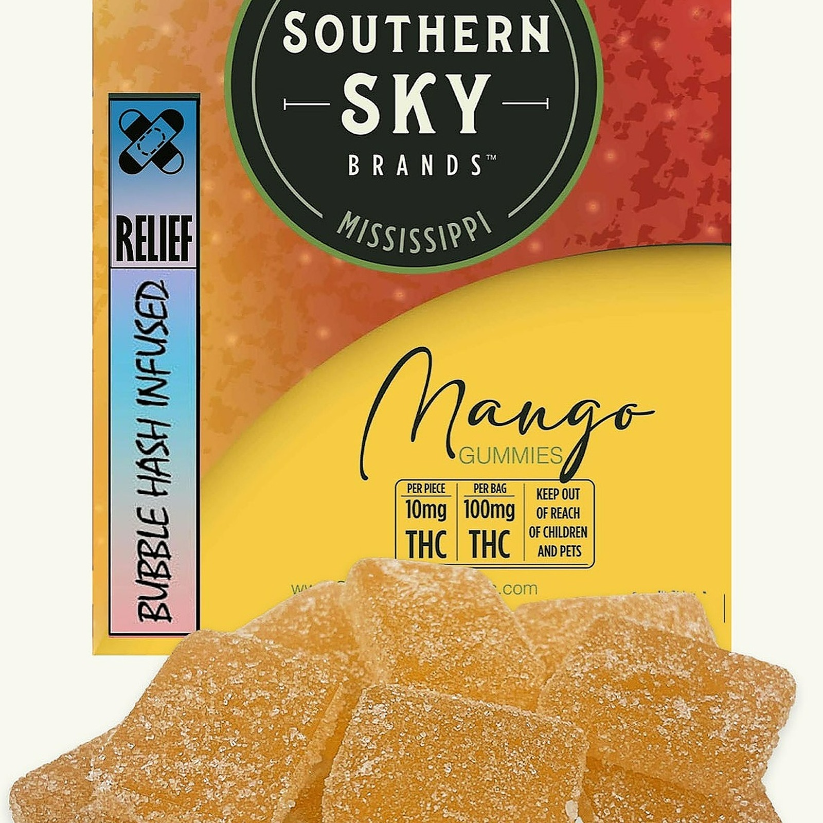 Southern Sky Brands: Mango Hash Gummies (100mg THC) | Leafly