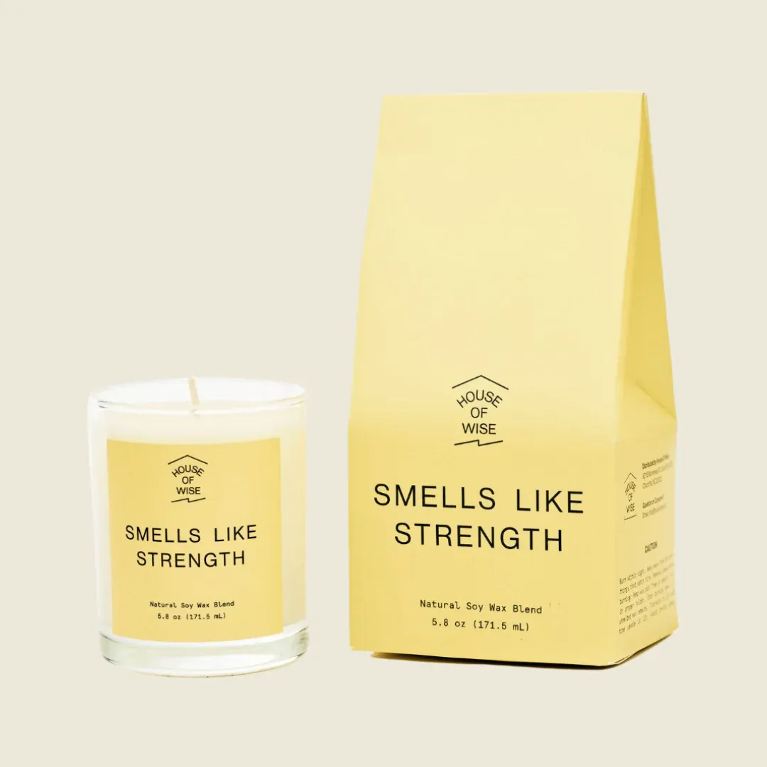 House of Wise: Energy Candles: Smells Like Strength Candle (5.8oz) | Leafly
