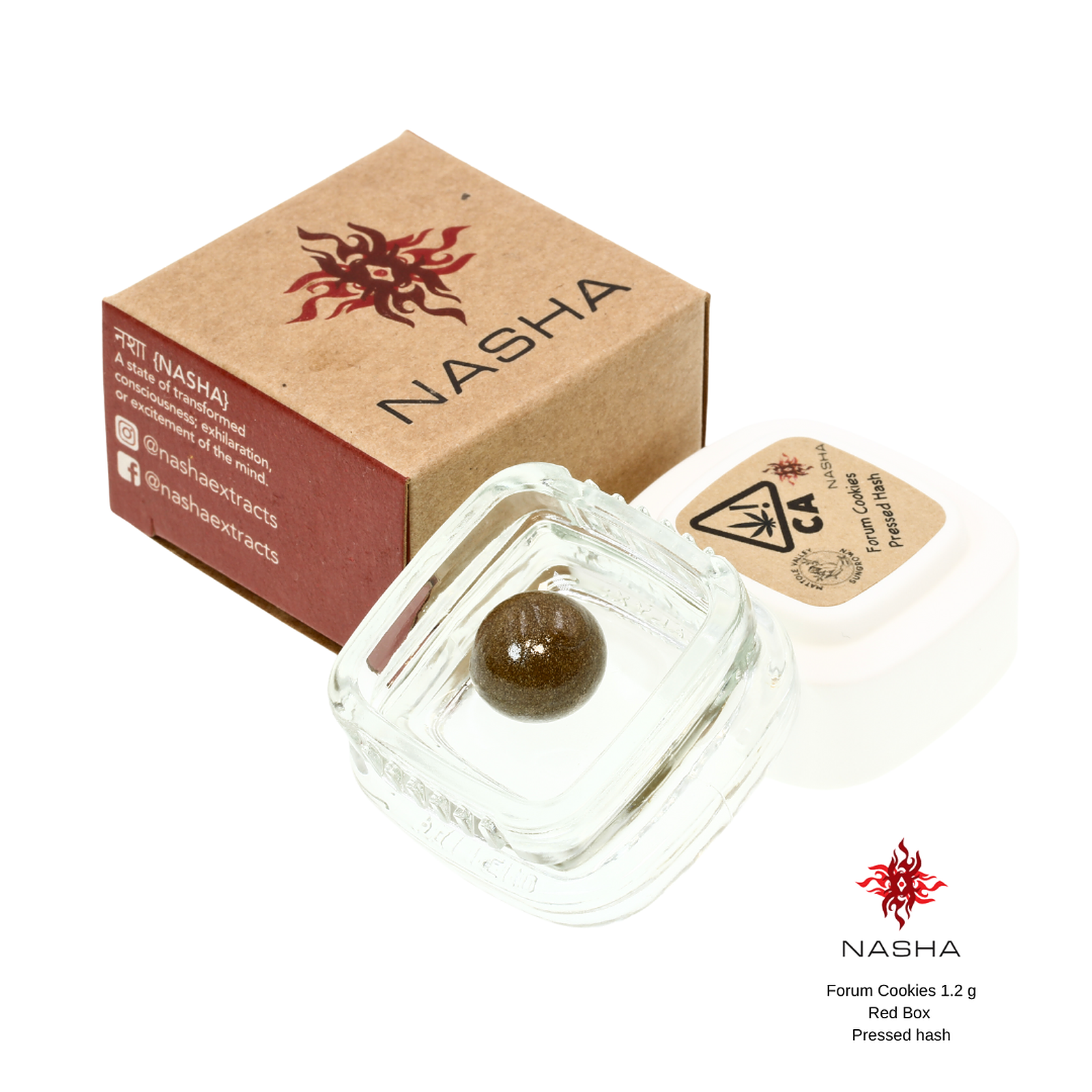NASHA: Forum Cookies 1.2 g Red Pressed Hash (Mattole Valley Sungrown ...