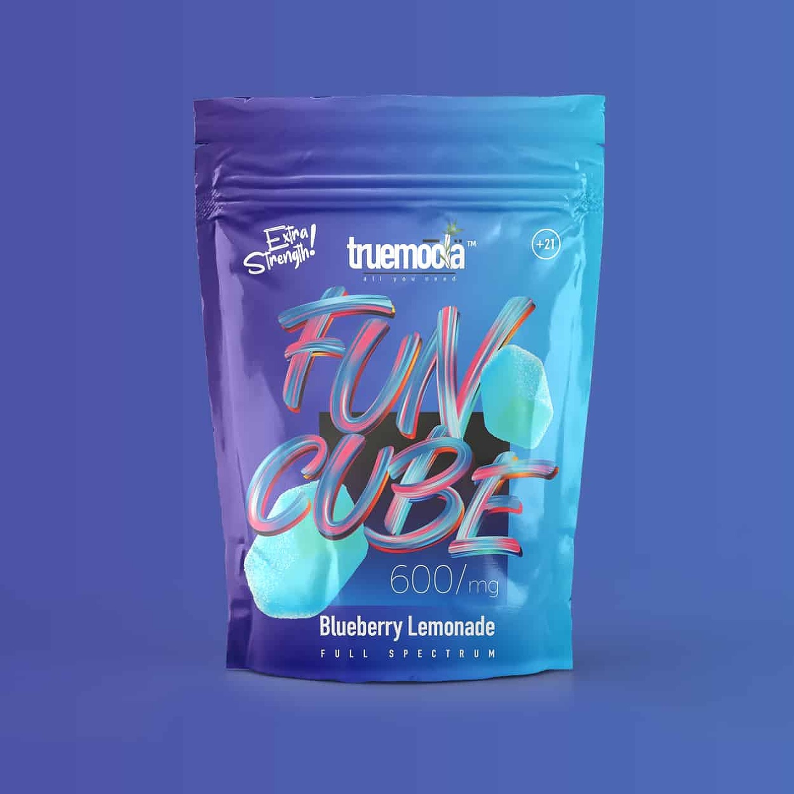 Truemoola: Fun Cube 600mg - Blueberry Lemonade - Delta 8 | Leafly