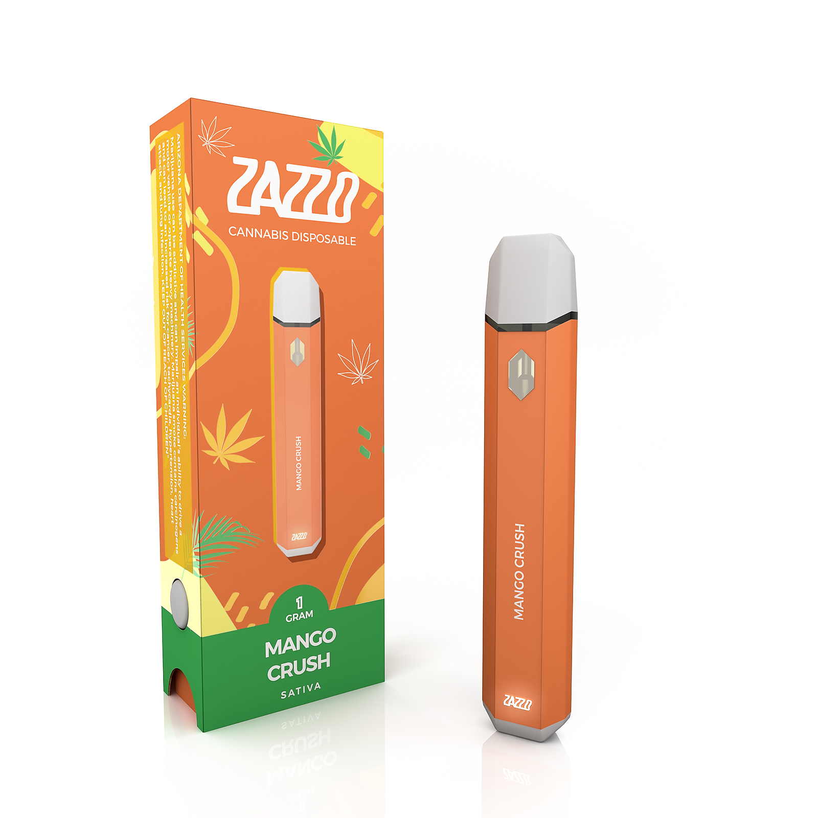 Zazzo: Mango Crush Disposable Distillate Cartridge (S-1g) | Leafly