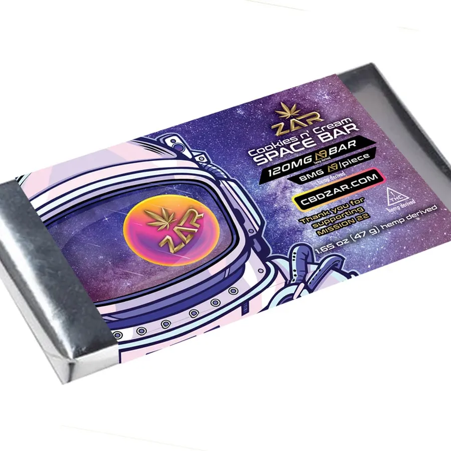ZAR- Veterans Receive 22% Off!- 10% OFF With Code: LEAFLY: ZAR D9 120mg Space Bar Chocolate | Leafly