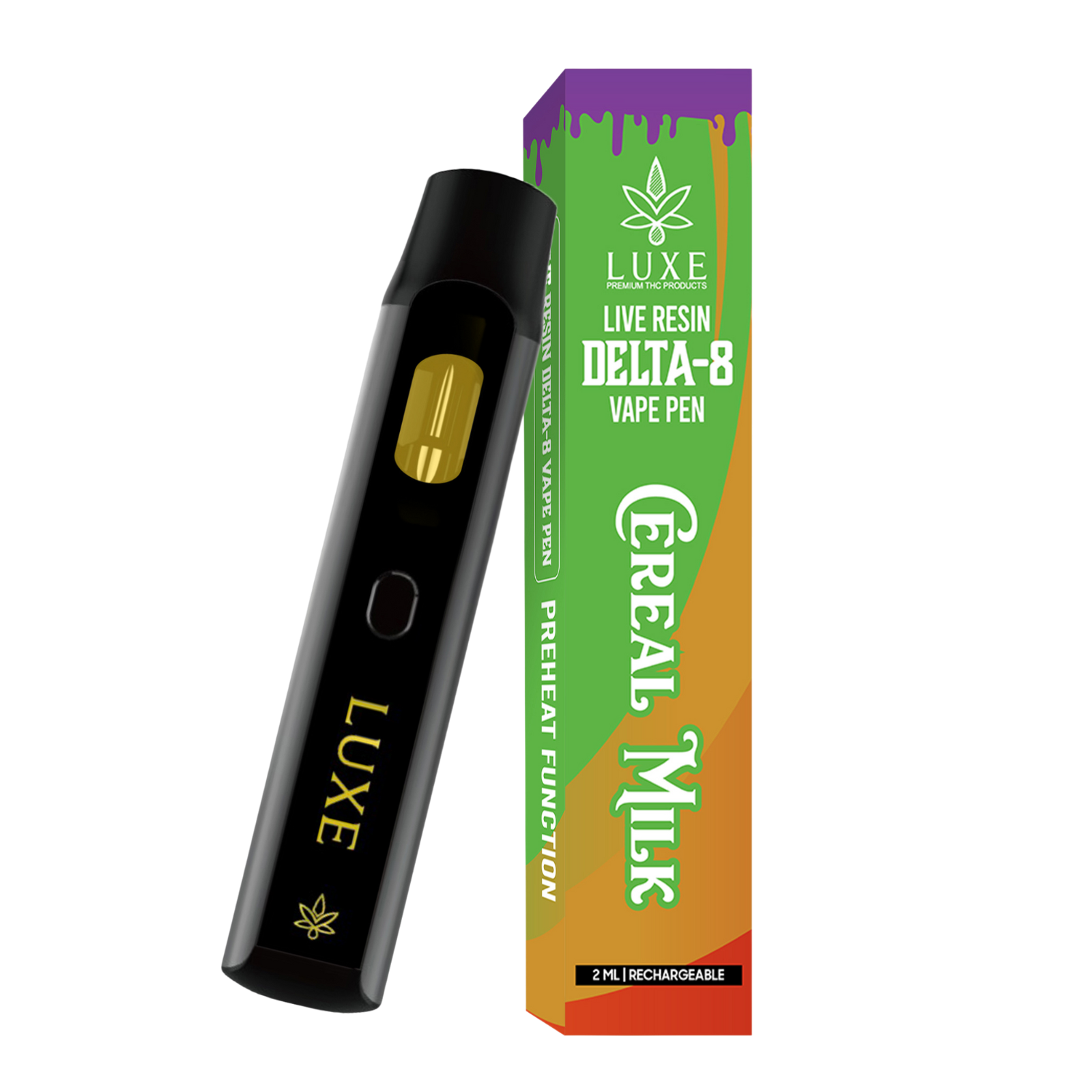 Luxe THC | 25% OFF with code LEAFLY: Cereal Milk 2ml Delta-8 Vape Pen | Leafly