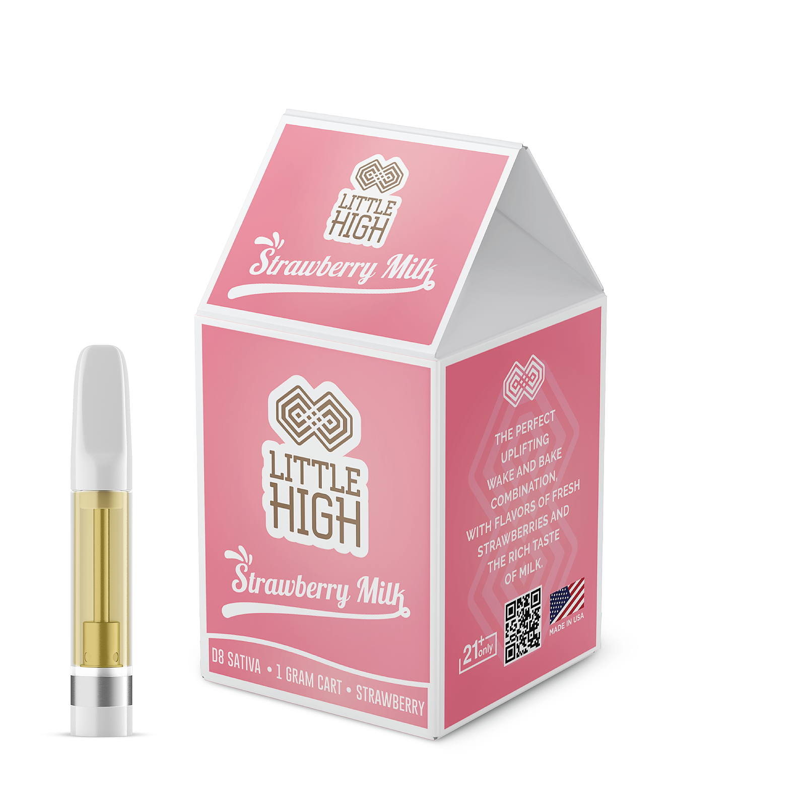 Little High: Little High - Delta-8 Sativa - Strawberry Milk - 1 Gram ...