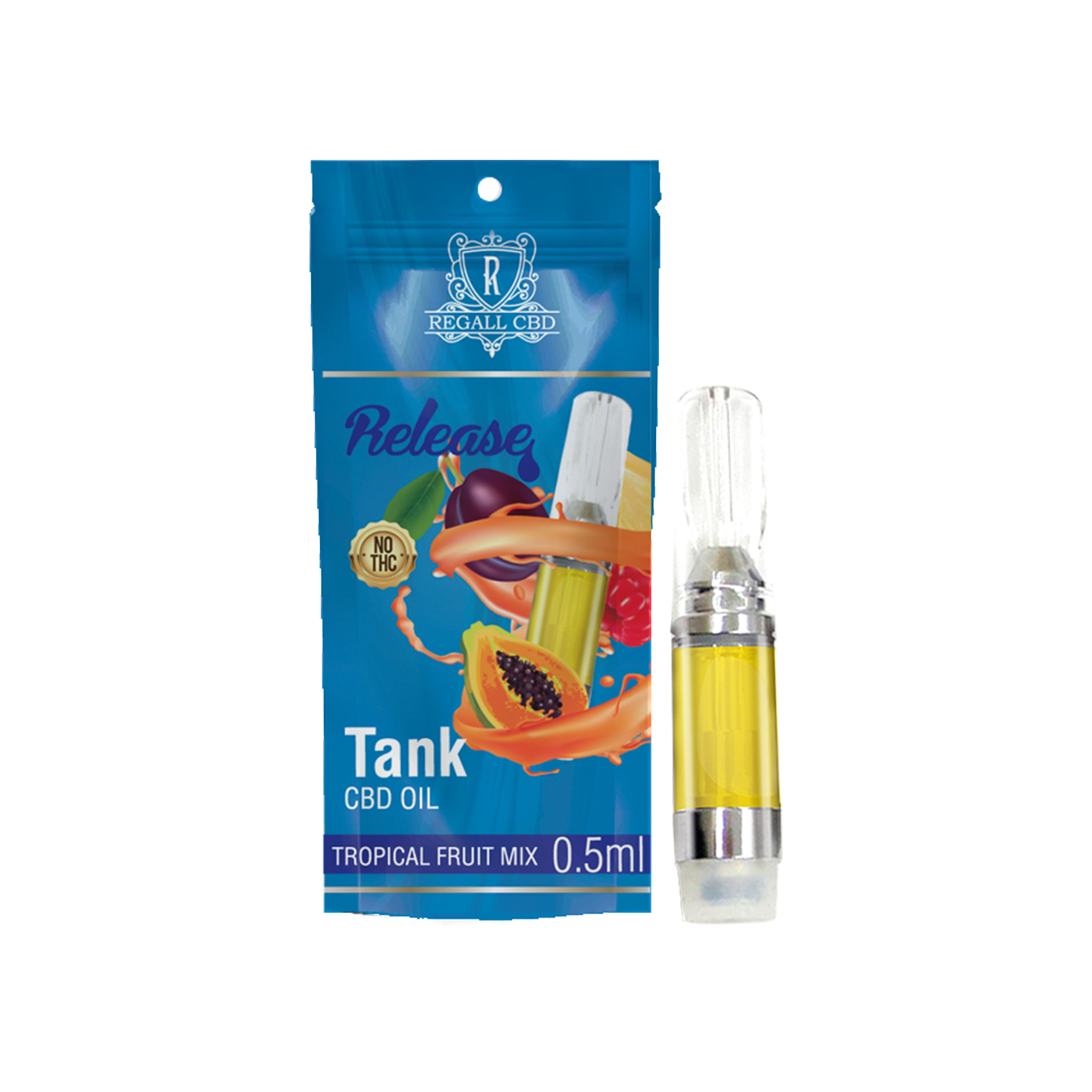 RA Royal: Regall CBD Vape Tank: Tropical Fruit Mix (70 MG) | Leafly