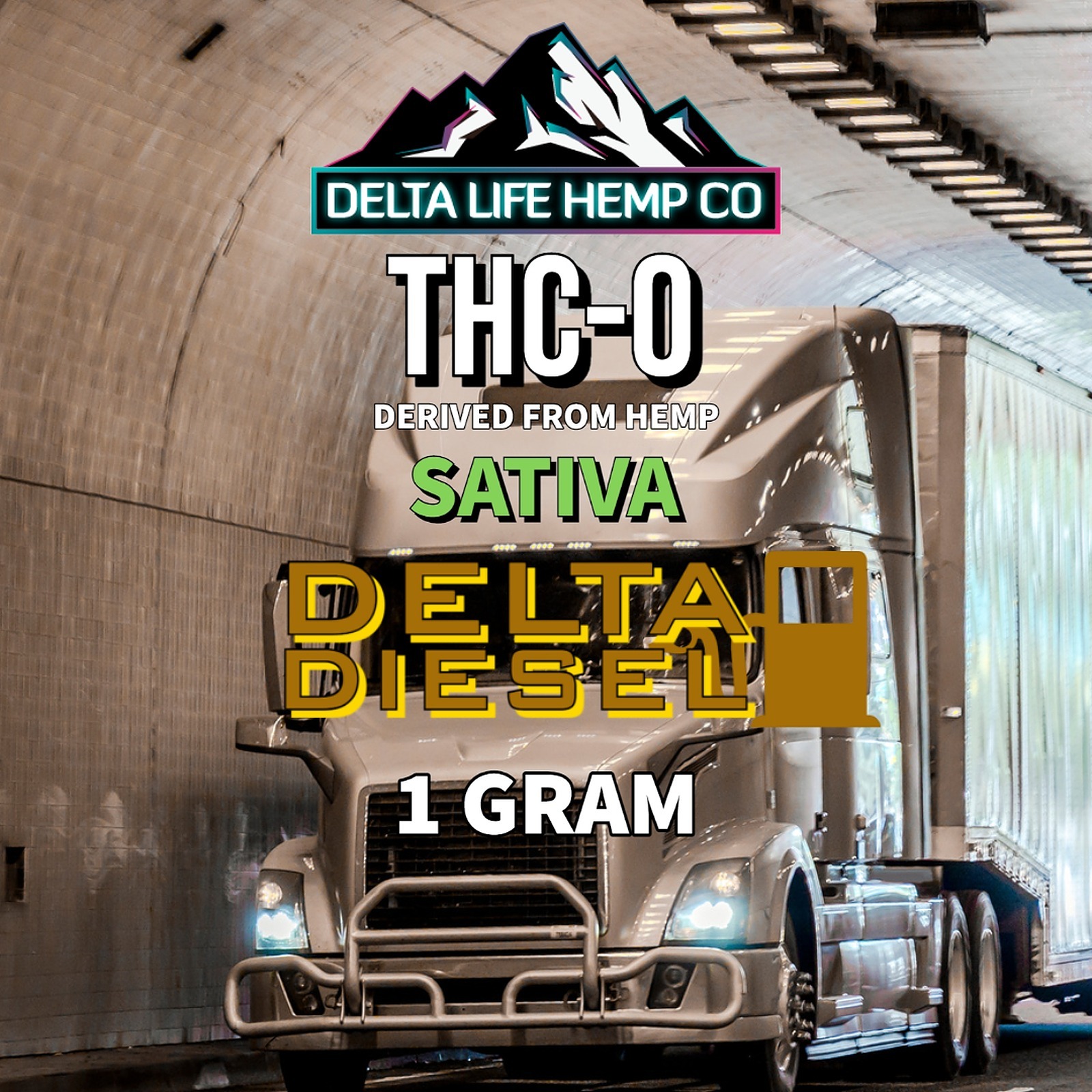 Delta Life Hemp: Delta Diesel THCO 1 Gram Sativa Vape Cartridge | Leafly