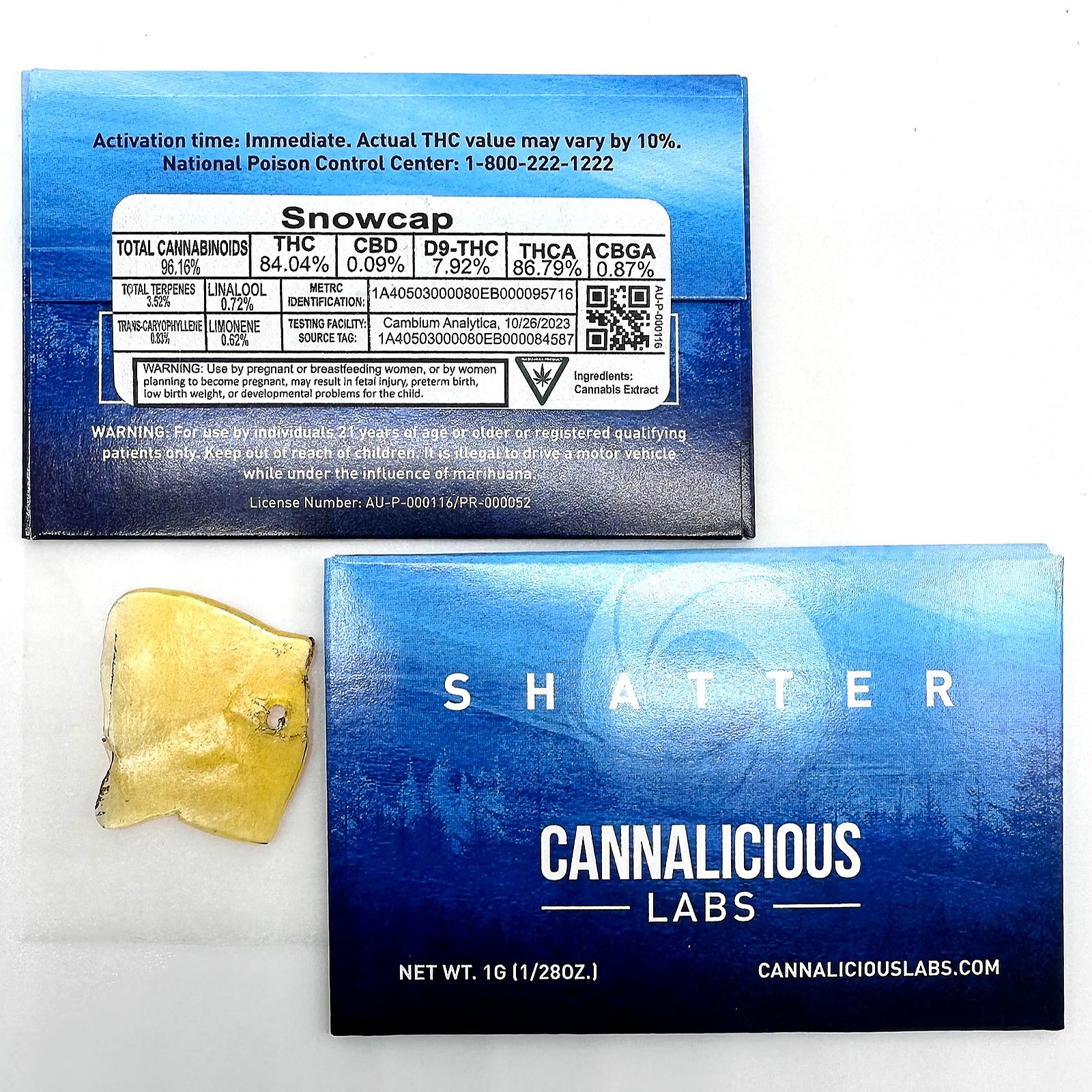Cannalicious Labs: Snowcap Shatter | Leafly