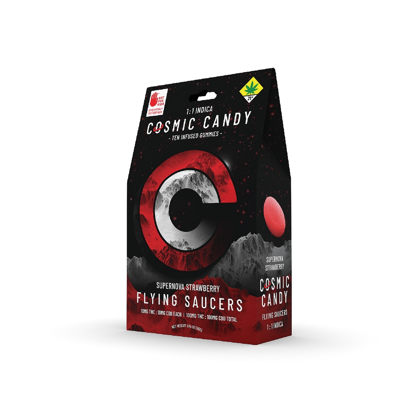 Cosmic Candy: Cosmic- Supernova Strawberry 1:1 Indica 200mg | Leafly