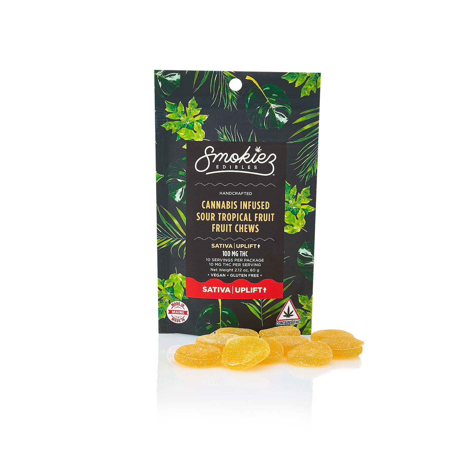 Smokiez Edibles: Smokiez SATIVA Sour Tropical Fruit Chews - 100mg 10pk ...
