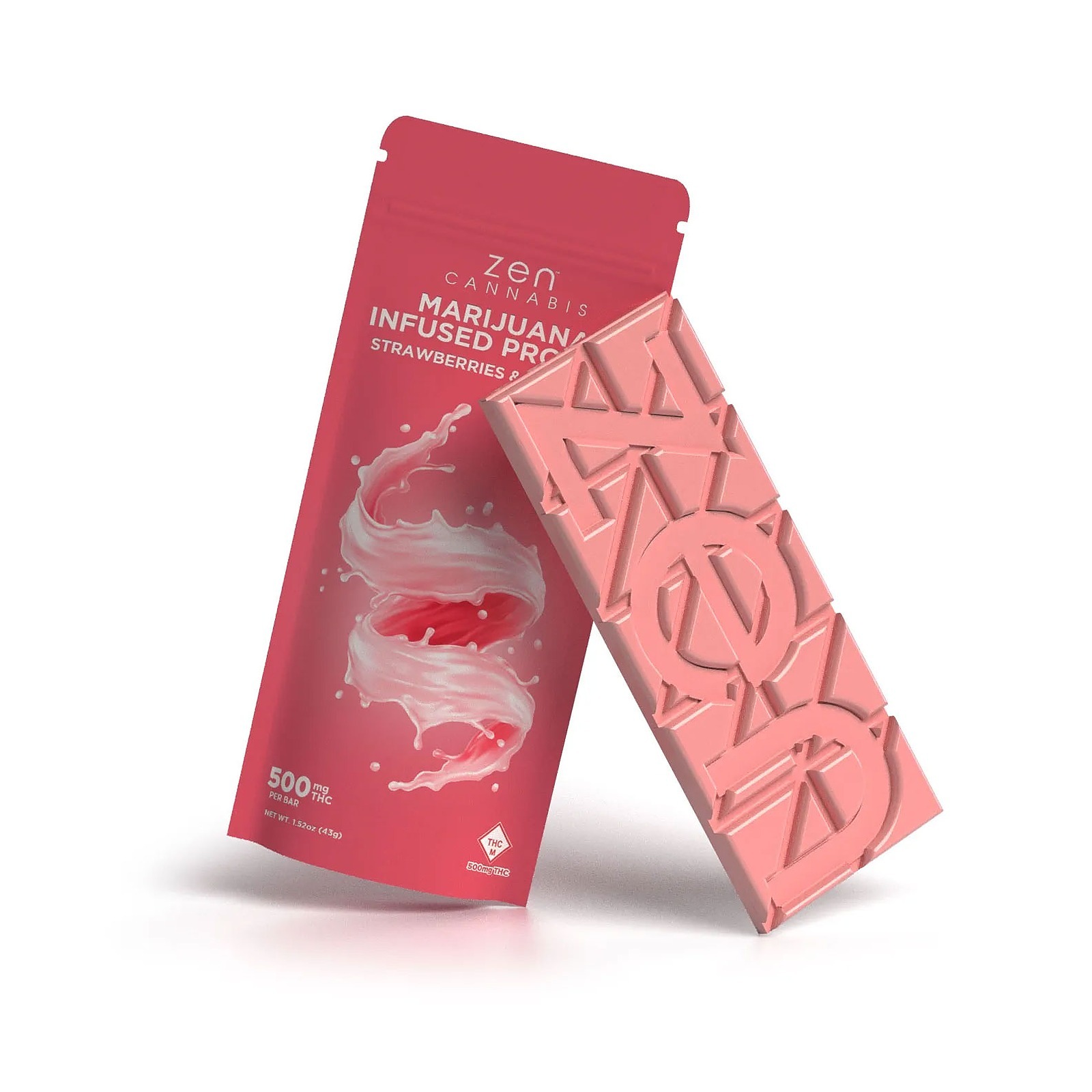 Bison Infused: Zen Cannabis 500mg Strawberries & Cream Bar | Leafly