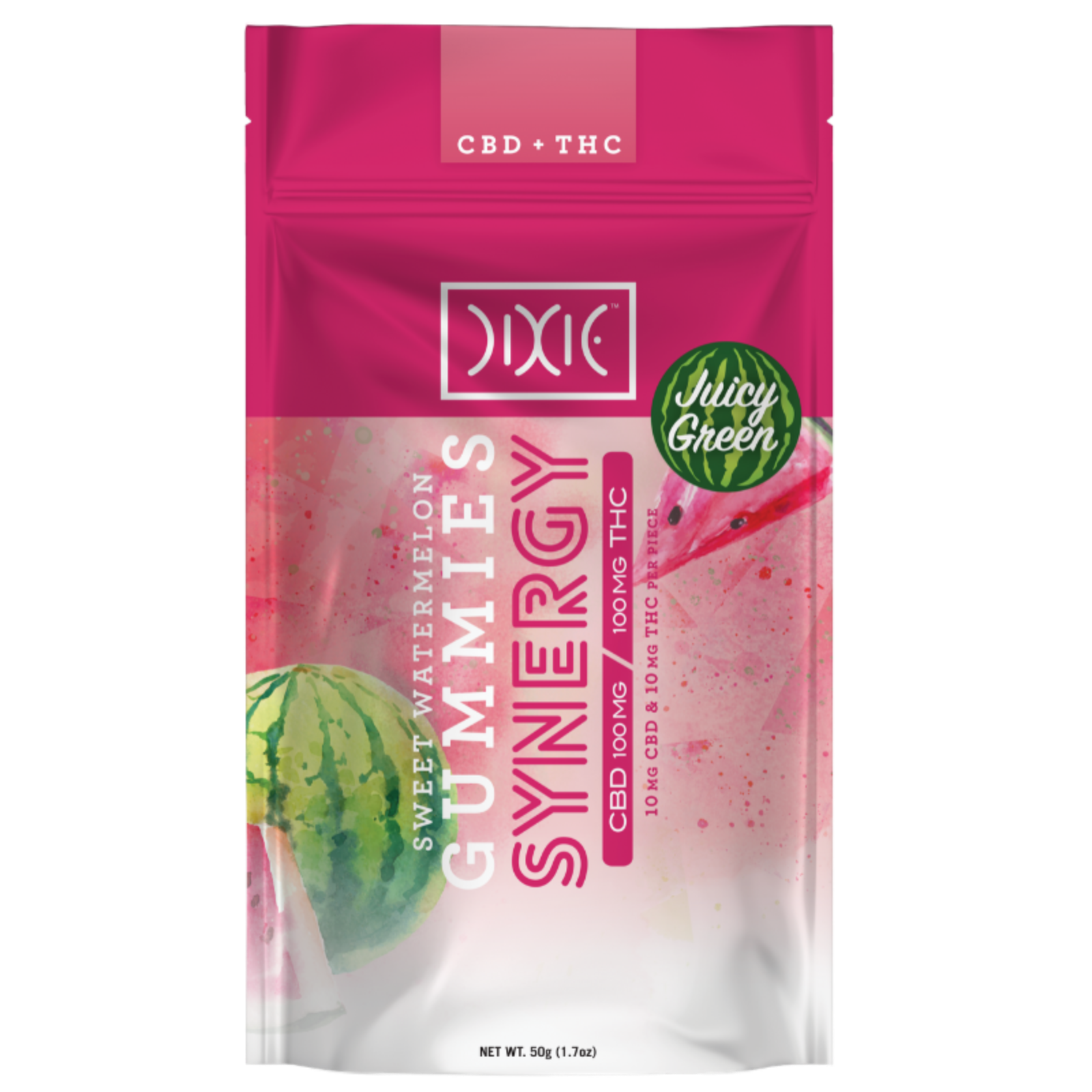 Dixie Brands: SYNERGY 1:1 Sweet Watermelon Gummies | Leafly