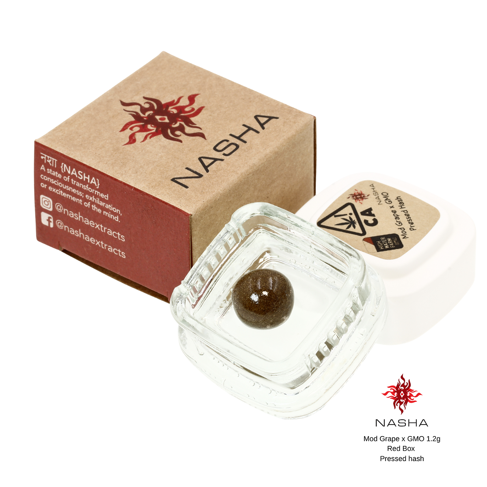 NASHA: Mod Grape x GMO 1.2g Red Pressed Hash | Leafly