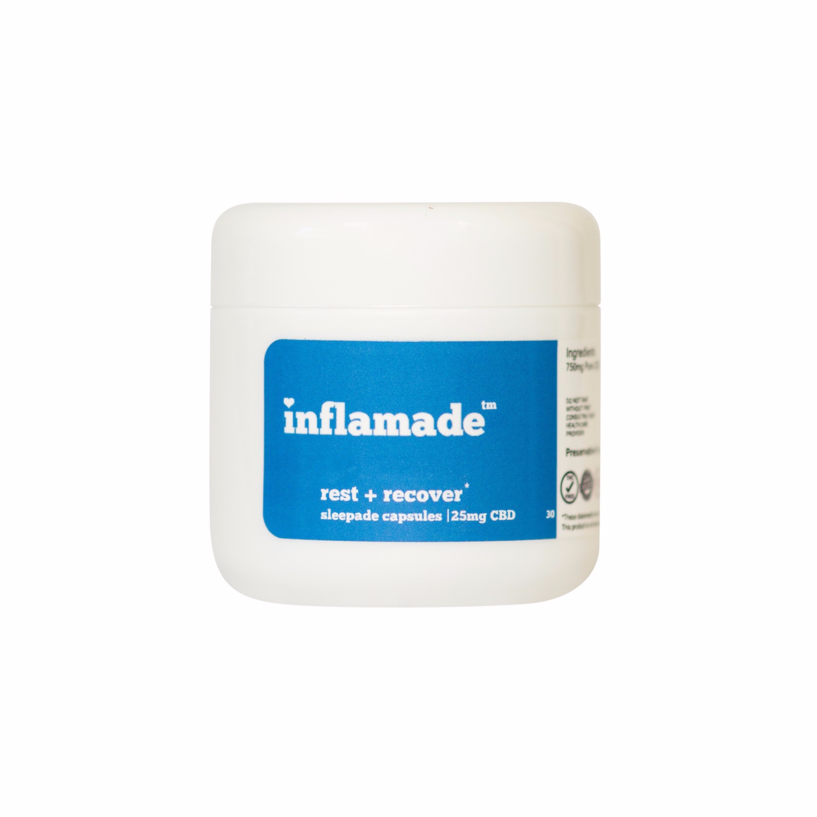 Inflamade: Inflamade™ Pure 25mg CBD Capsules - 30qty | Leafly