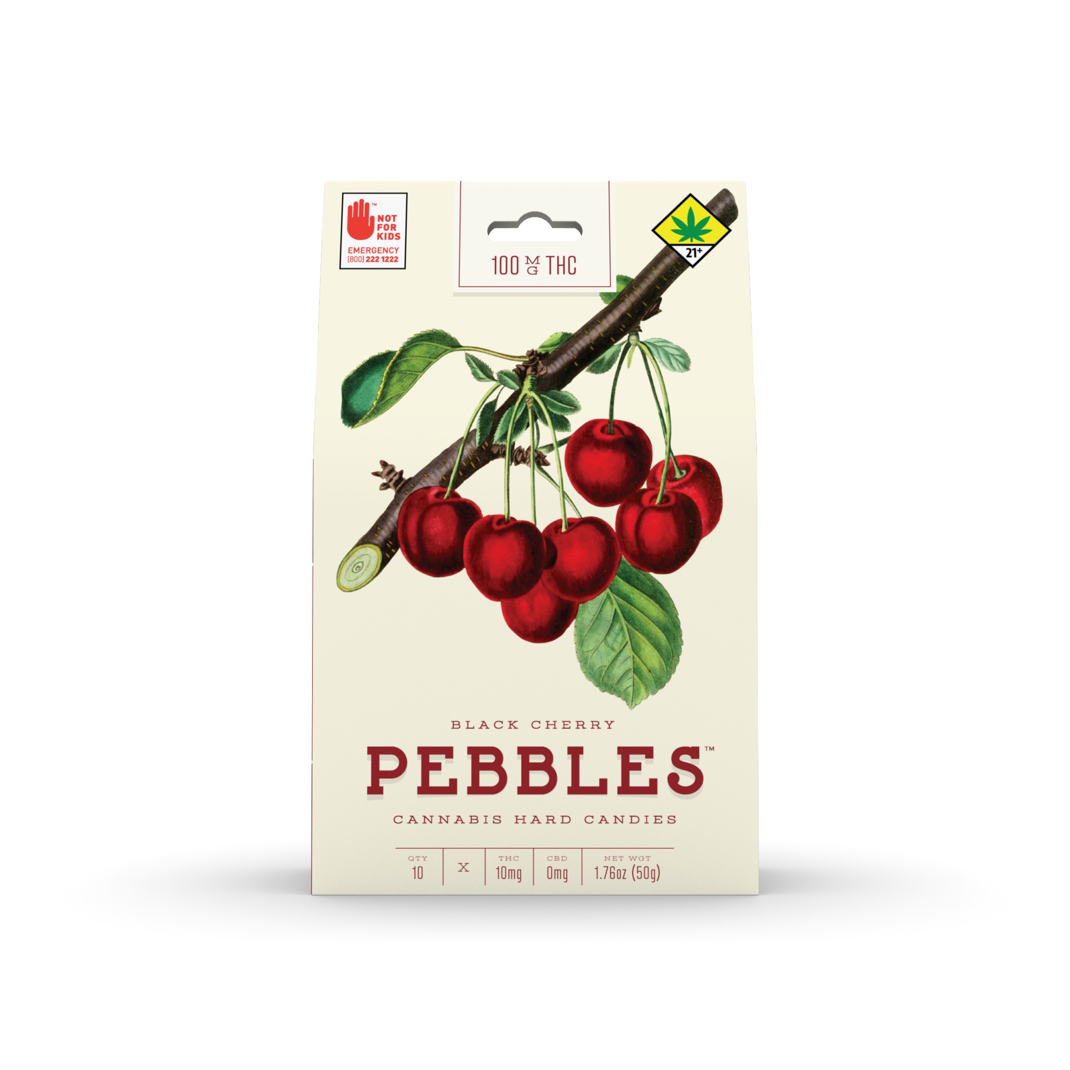 Pebbles: Black Cherry 100mg 10-pack | Leafly