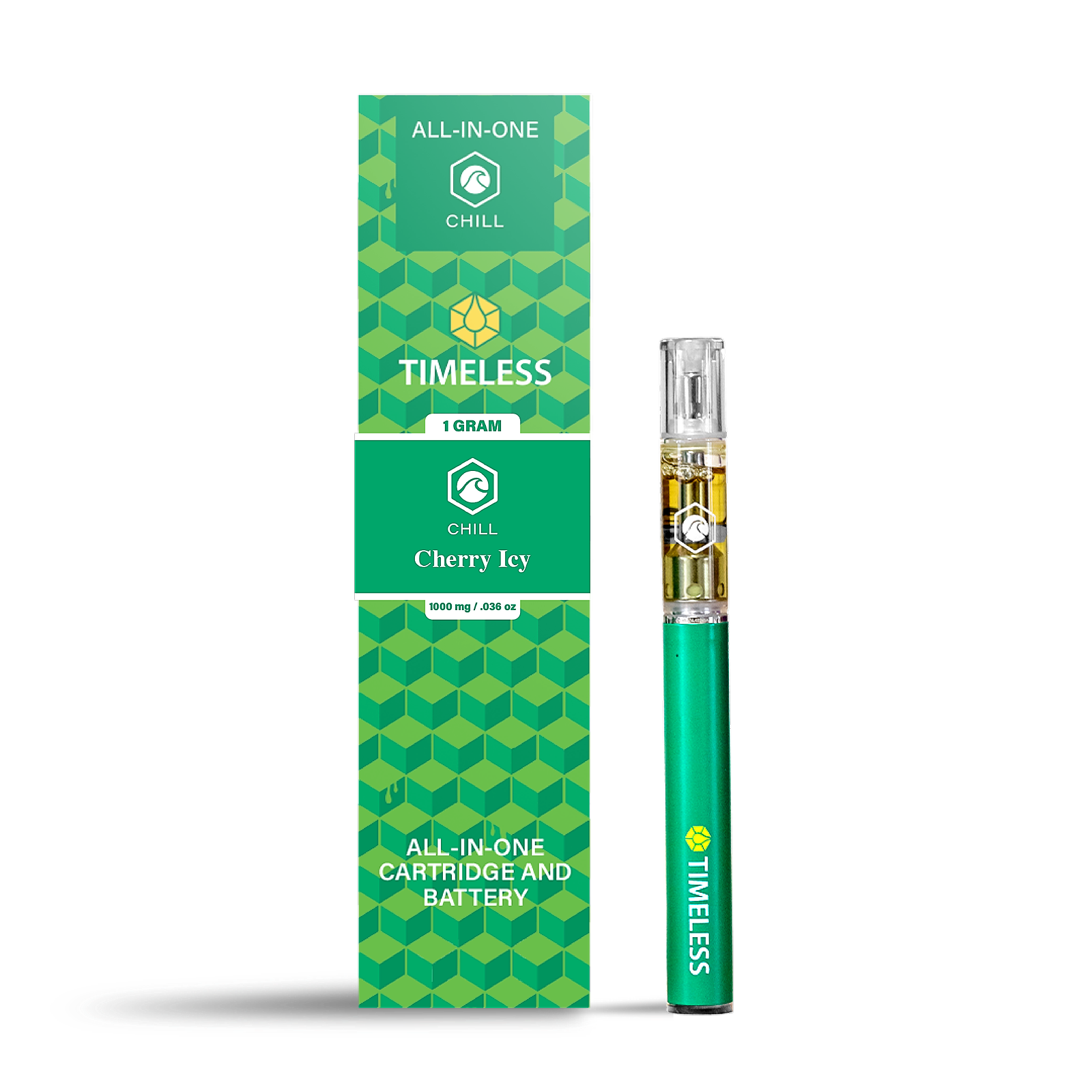 Timeless Vapes: Timeless Cherry Icy All-in-One 1000mg (Chill) | Leafly