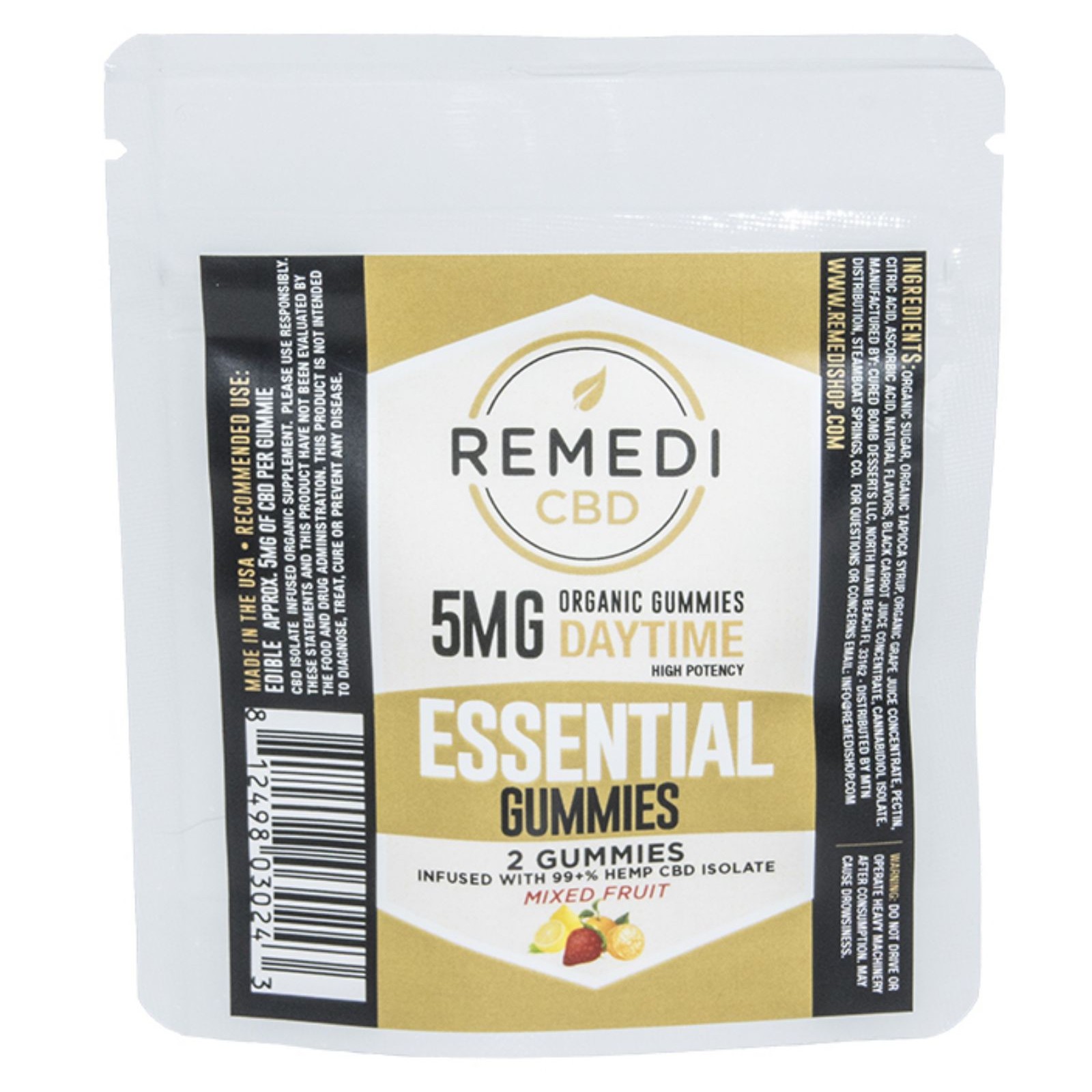 Remedi Plus: Remedi Essential DayTime Organic Gummies (2 pack) - 10mg ...