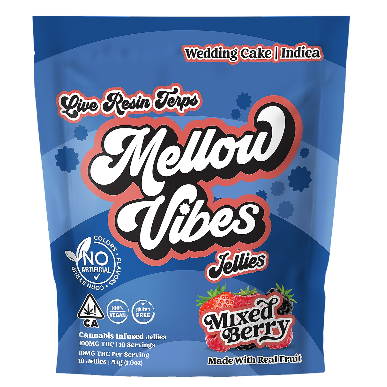 Mellow Vibes: Mellow Vibes Jellies Mixed Berry 10 Pack 100mg | Leafly