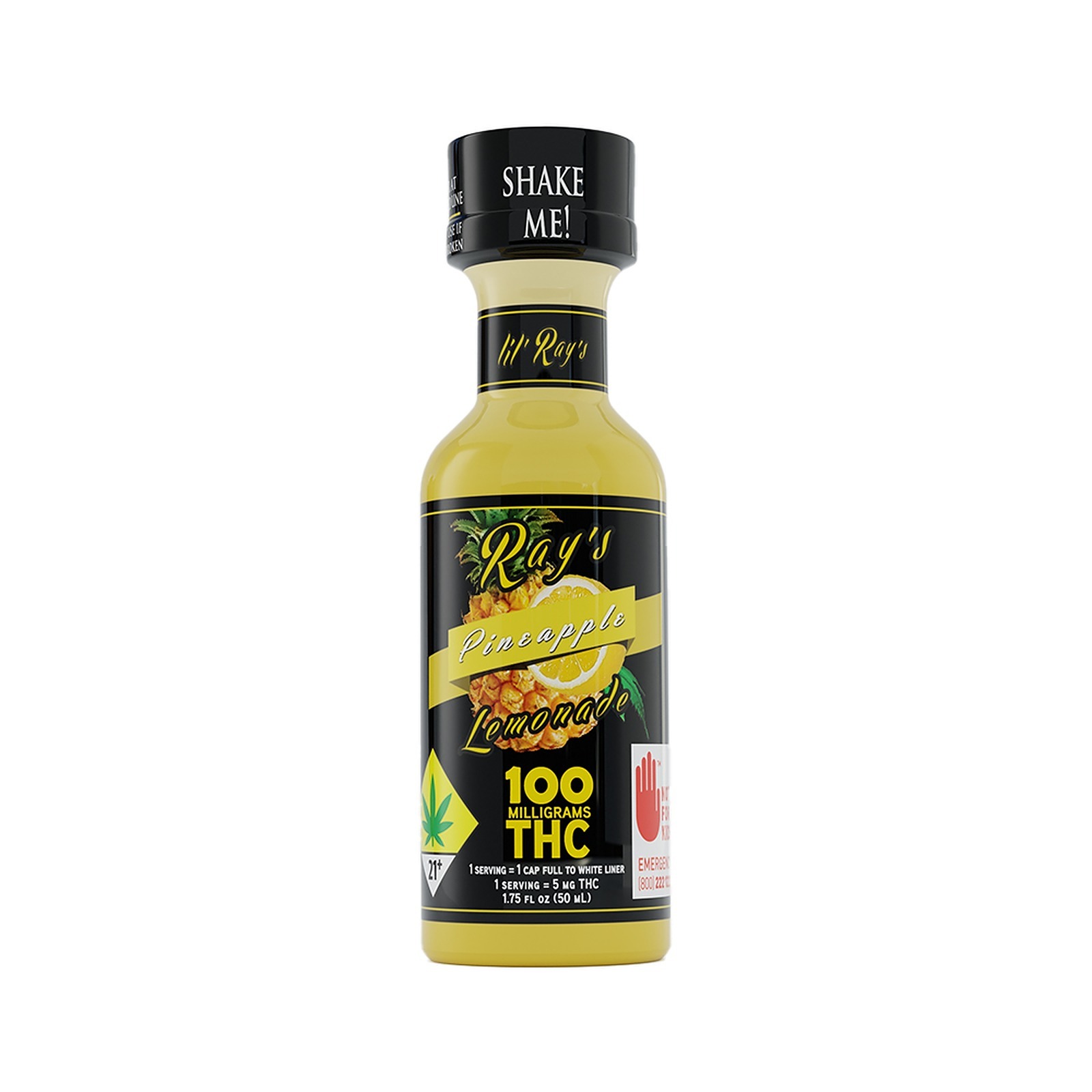 Ray's Lemonade: Pineapple lil' Ray's Lemonade 100mg THC | Leafly