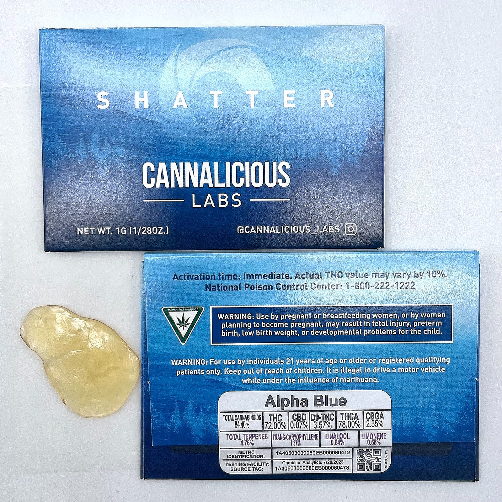 Cannalicious Labs: Alpha Blue Shatter | Leafly