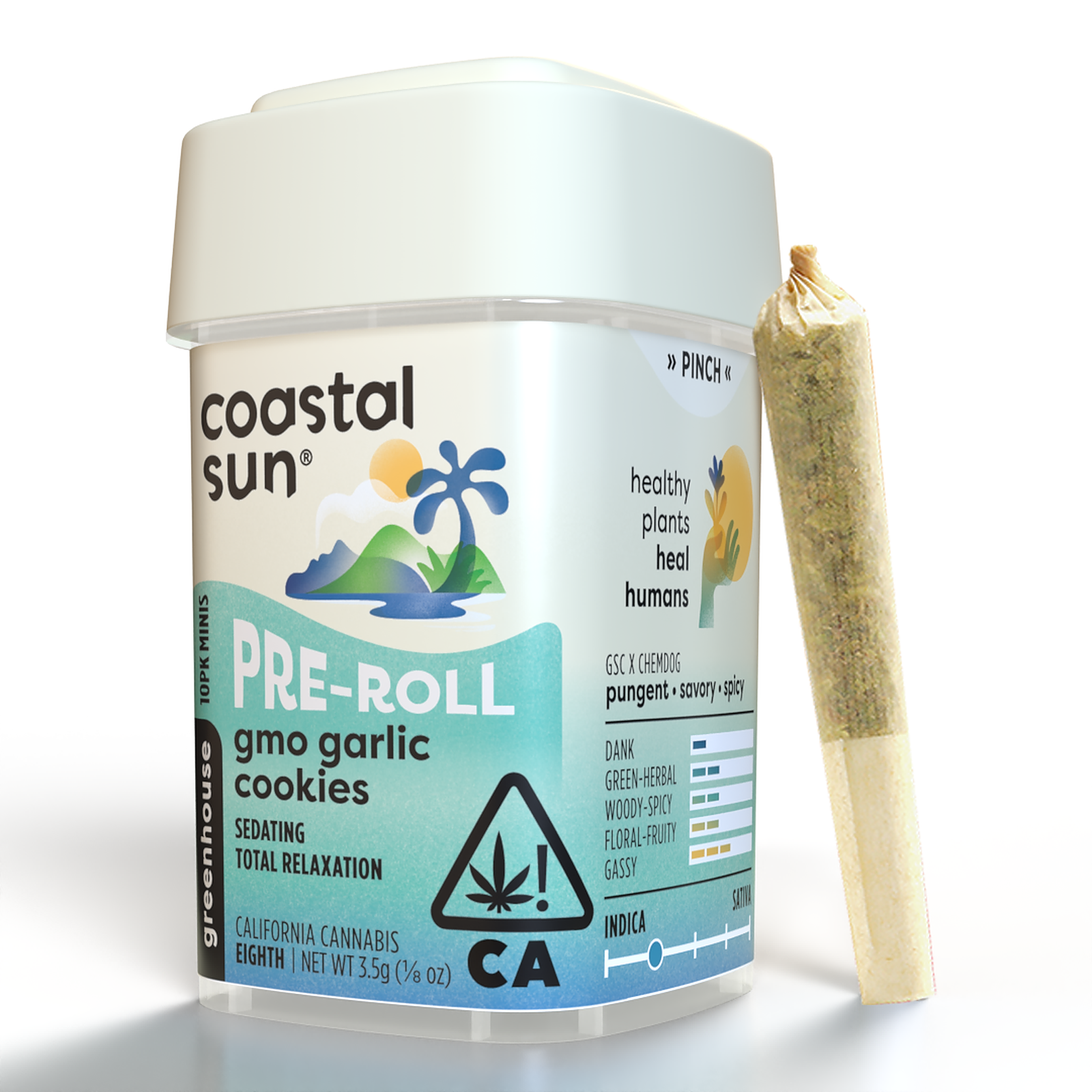Coastal Sun Farm: GMO Garlic Cookies Greenhouse Pre-Roll 10-Pack | Leafly