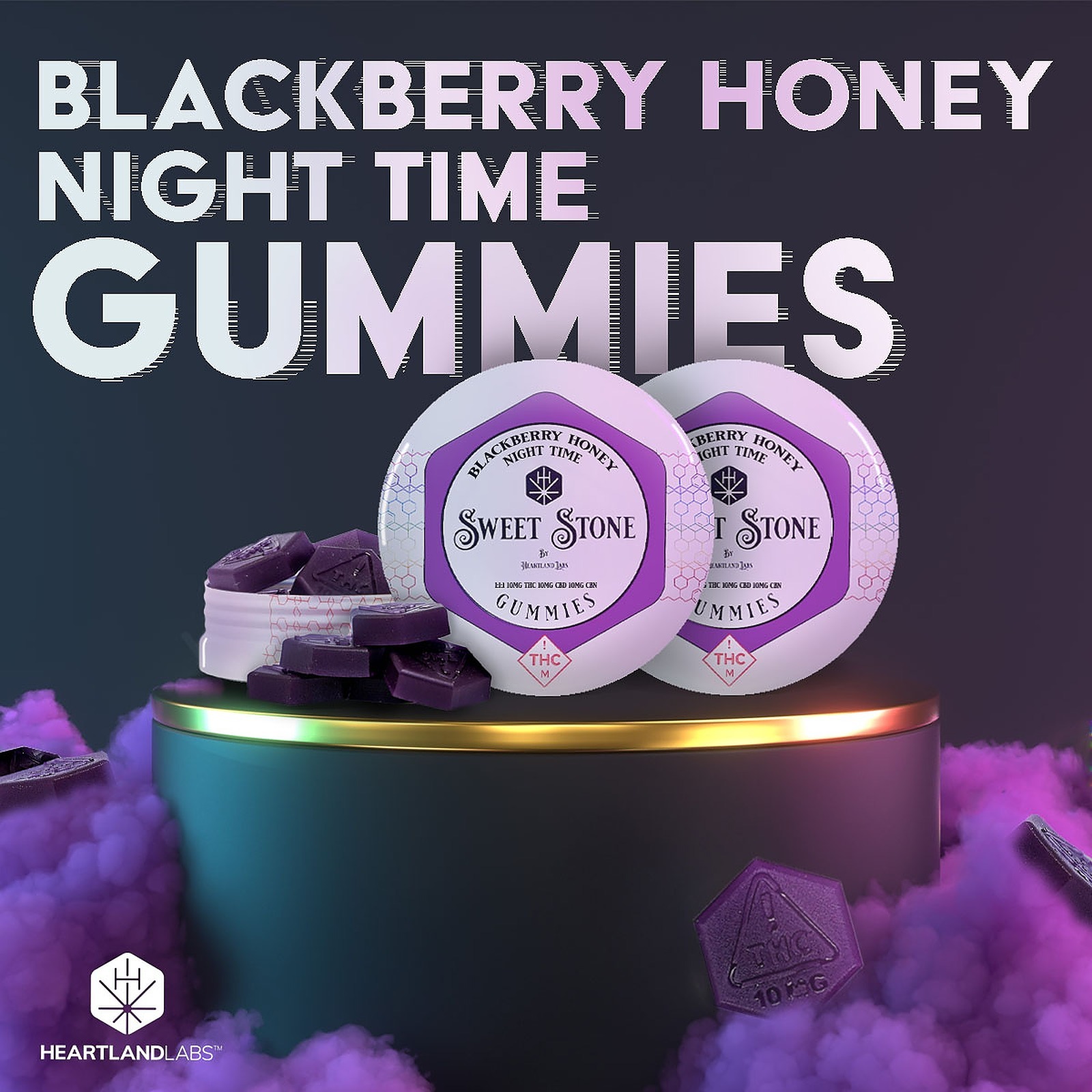 Sweet Stone: Blackberry Honey Night Time Gummies | Leafly