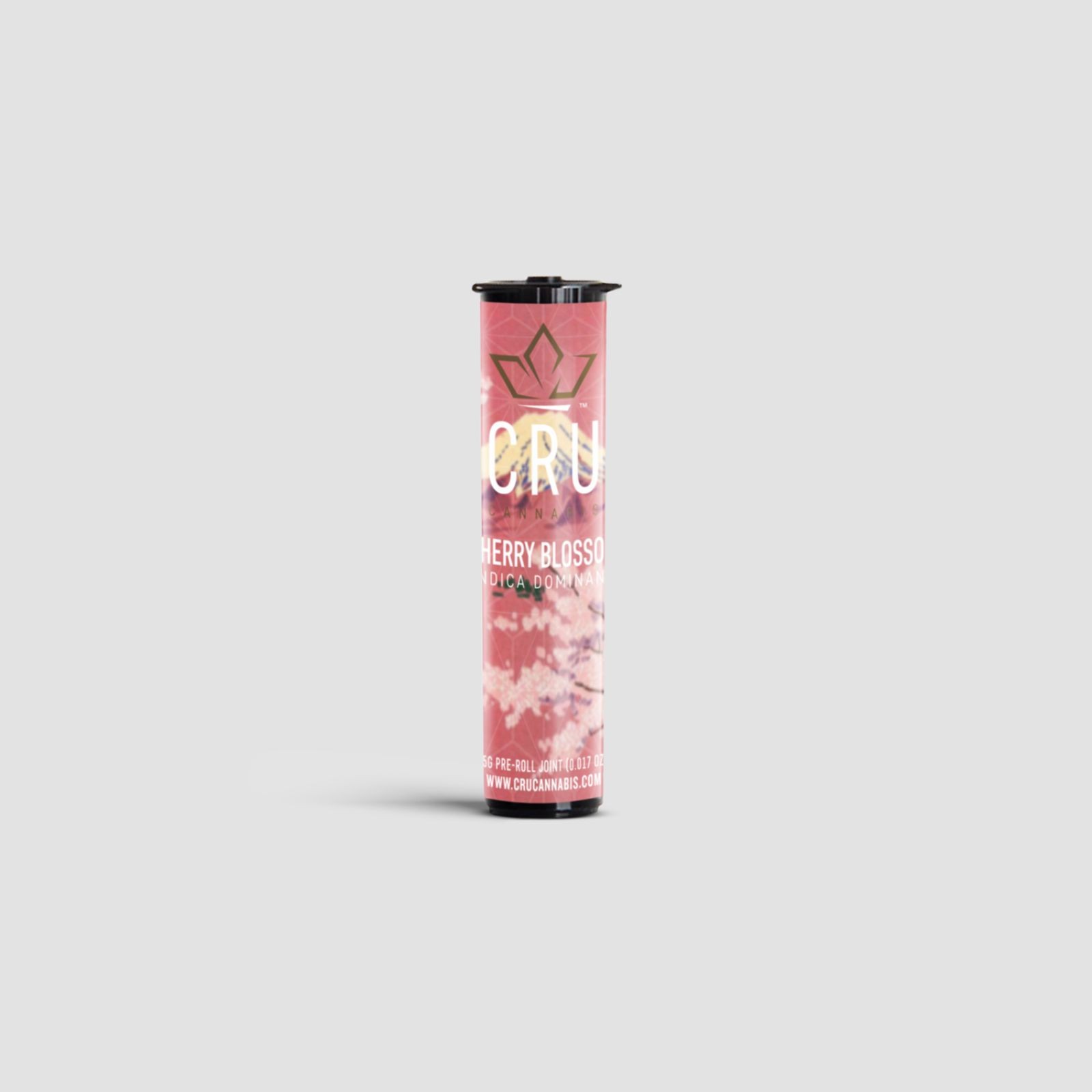 CRU Cannabis: Cherry Blossom (0.5G Indica Flower Pre-Roll) | Leafly