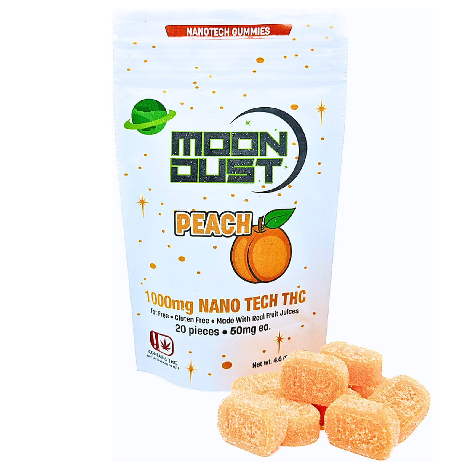 Moon Dust 1000 Mg Nanotech Gummy Peach Leafly
