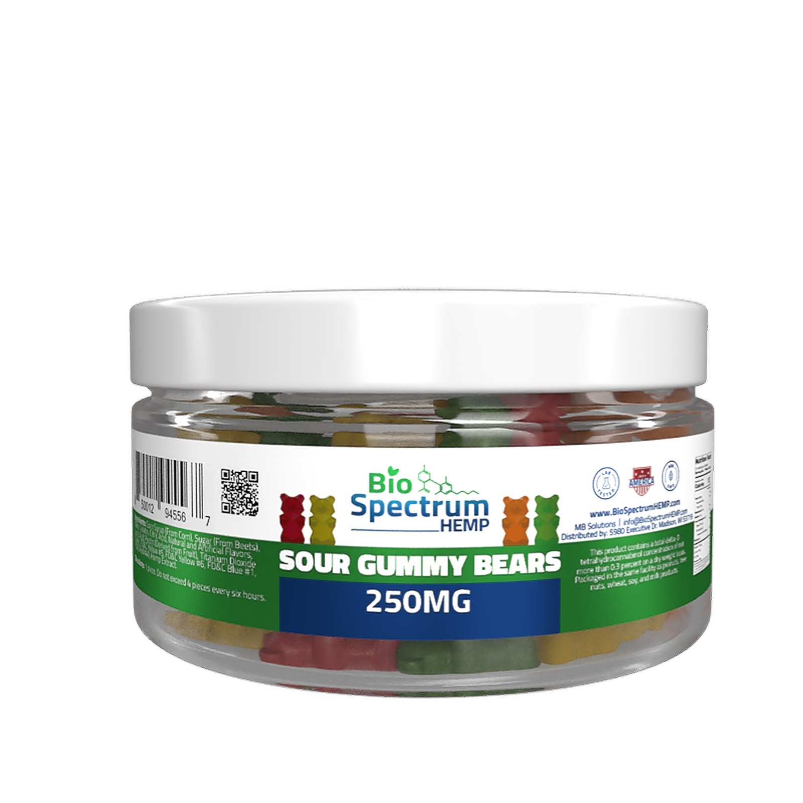 BioSpectrum Hemp: BioSpectrum Hemp Sour Bears 250mg | Leafly