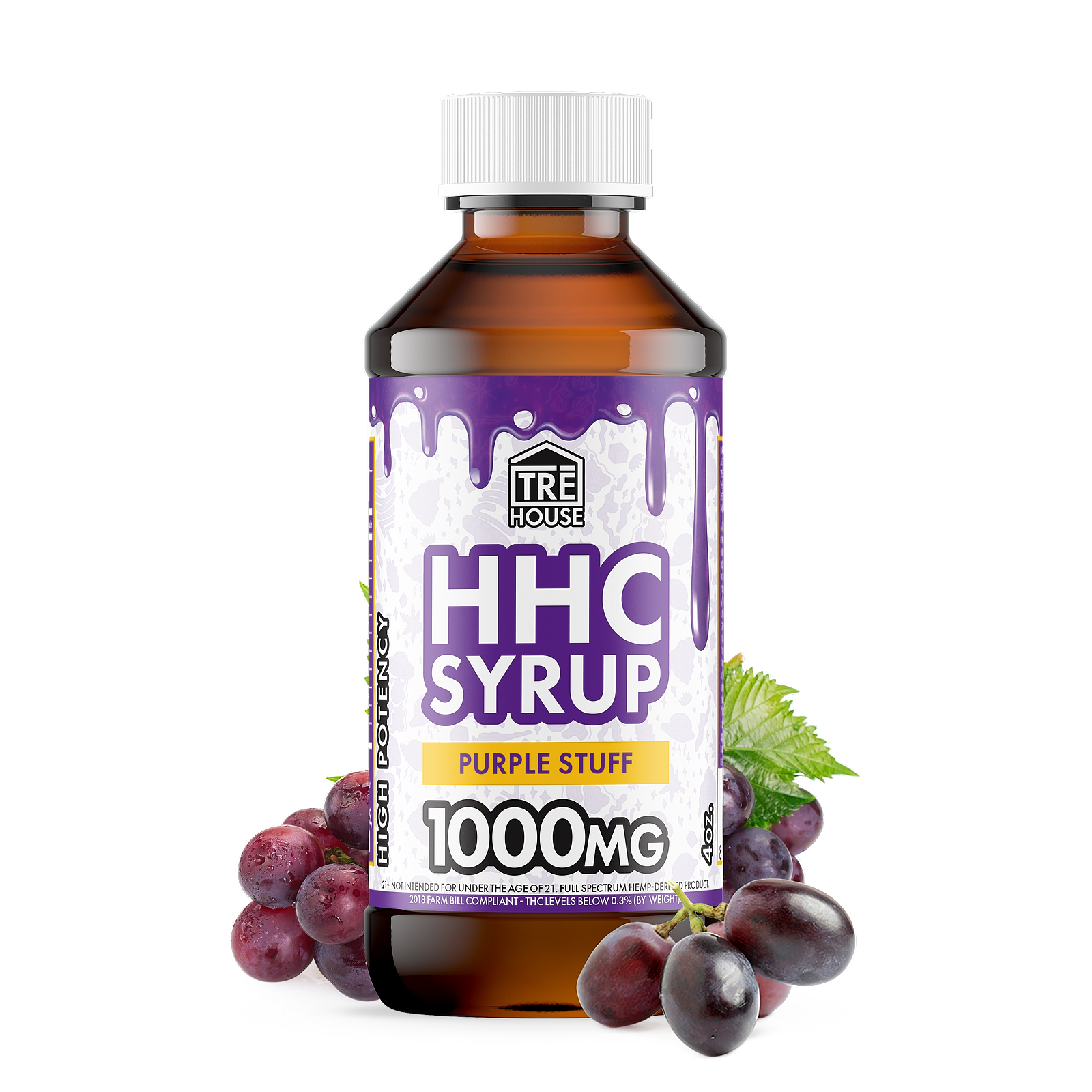 TRĒ House: HHC Syrup – Purple Stuff – 1000mg | Leafly