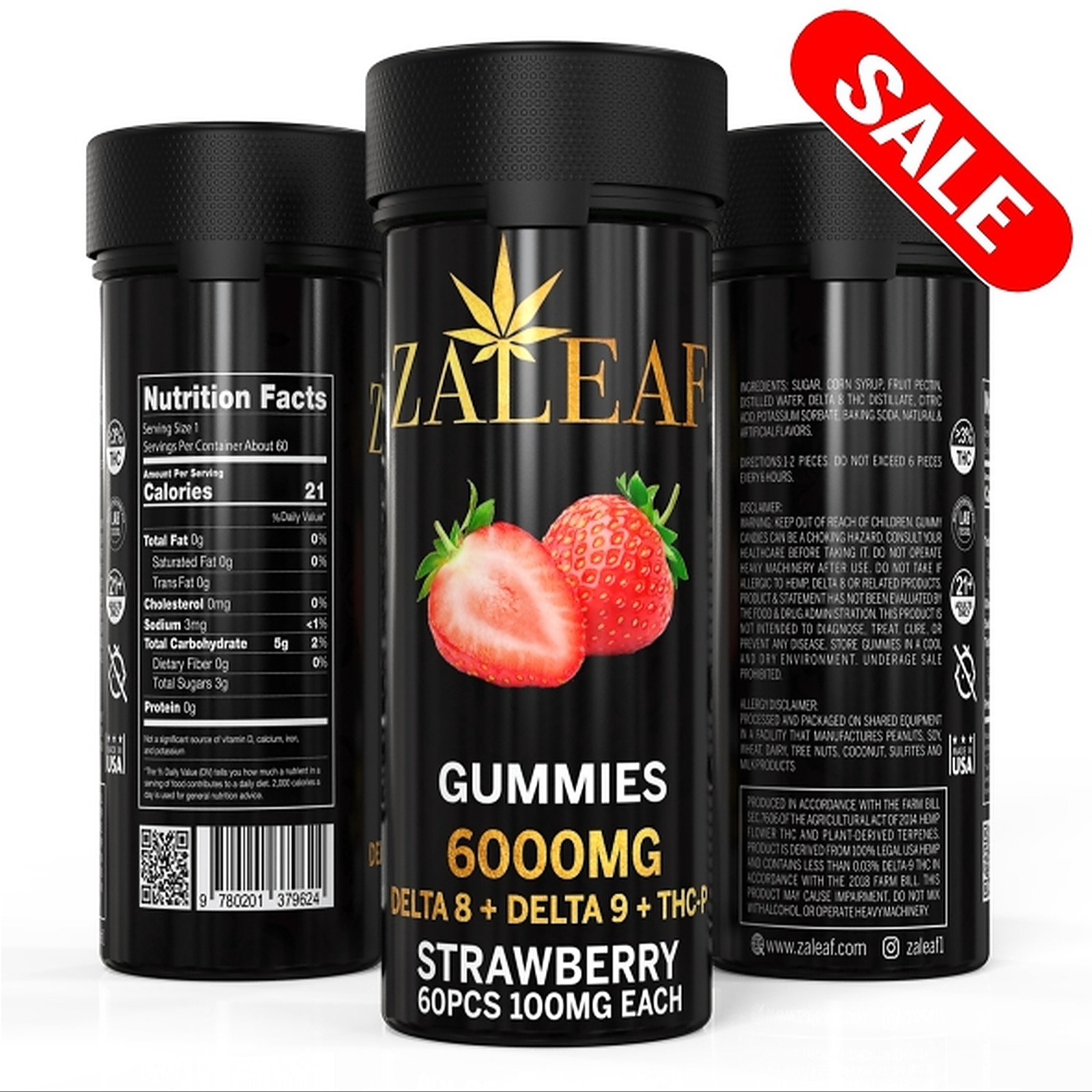 Aventus 8: DELTA 8 + DELTA 9 + THC-P GUMMIES 6000MG STRAWBERRY | Leafly