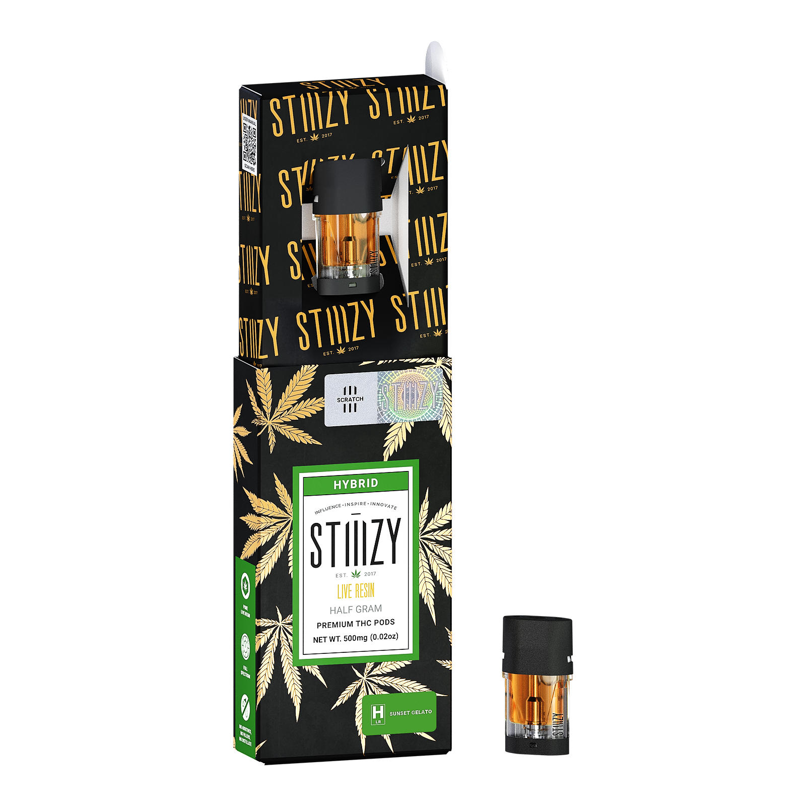 STIIIZY: SUNSET GELATO - LIVE RESIN POD .5G | Leafly