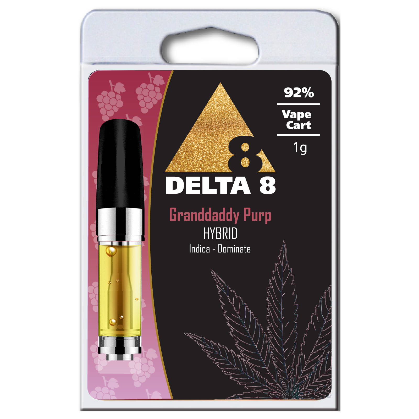 A Gift From Nature: Delta 8 Hybrid Granddaddy Purp 1ML - 92% | Leafly