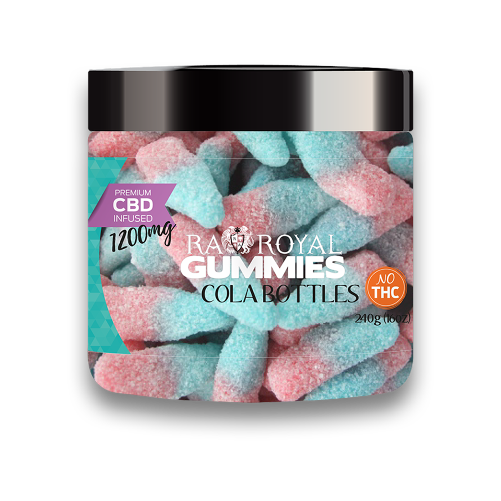 RA Royal: R.A. Royal Gummies: CBD Gummy Bubblegum Cola Jar (1200 MG ...