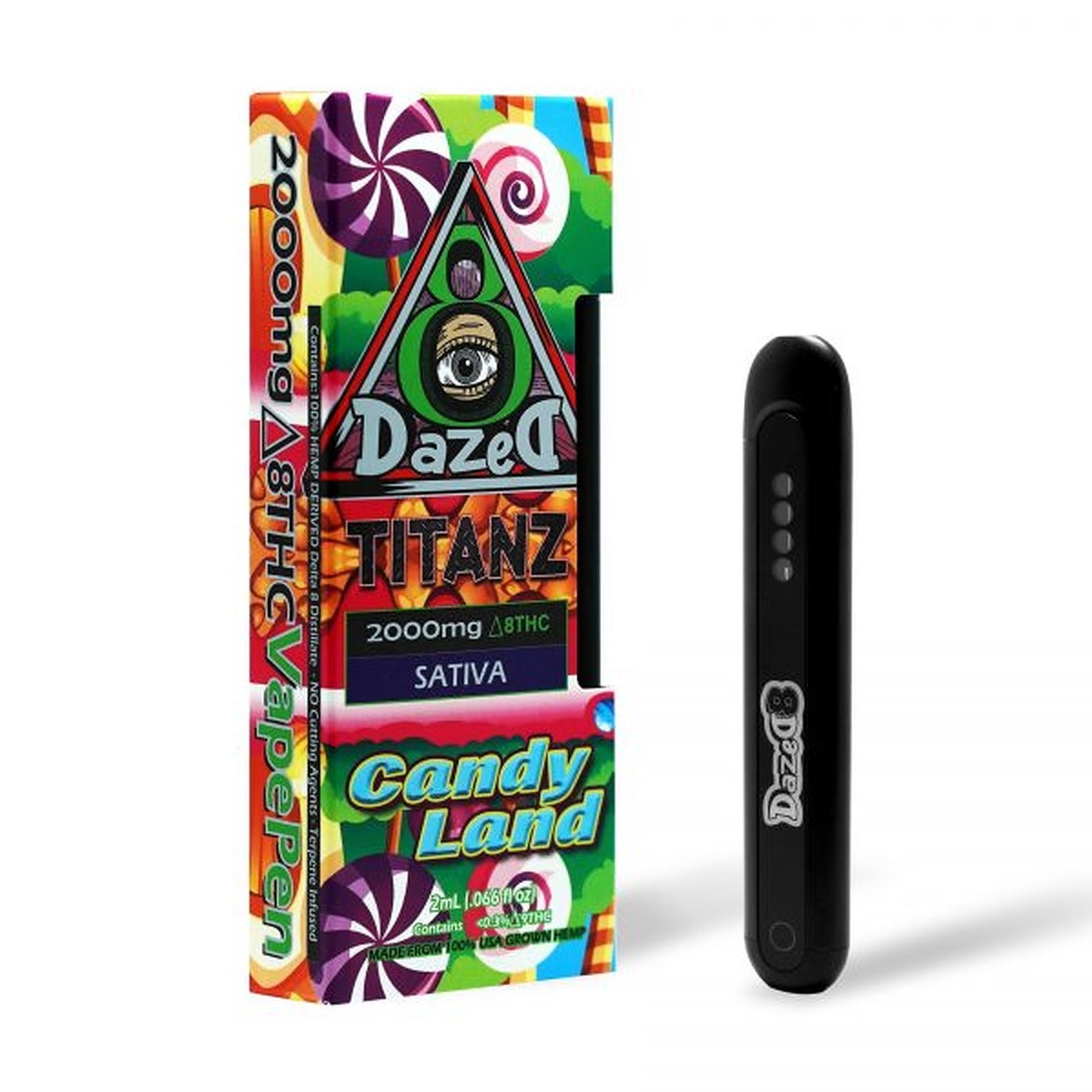 DazeD8: Candyland Delta 8 THC Titanz Disposable Vape — 2 Grams | Leafly DazeD8: Candyland Delta 8 THC Titanz Disposable Vape — 2 Grams | Leafly