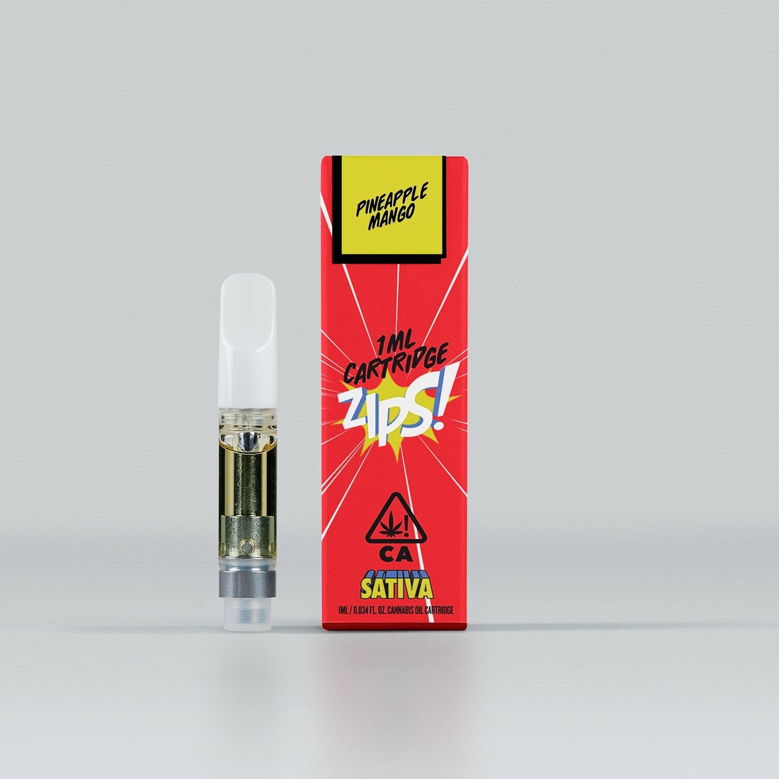 Zips!: Pineapple Mango 1ml Sativa Cartridge | Leafly