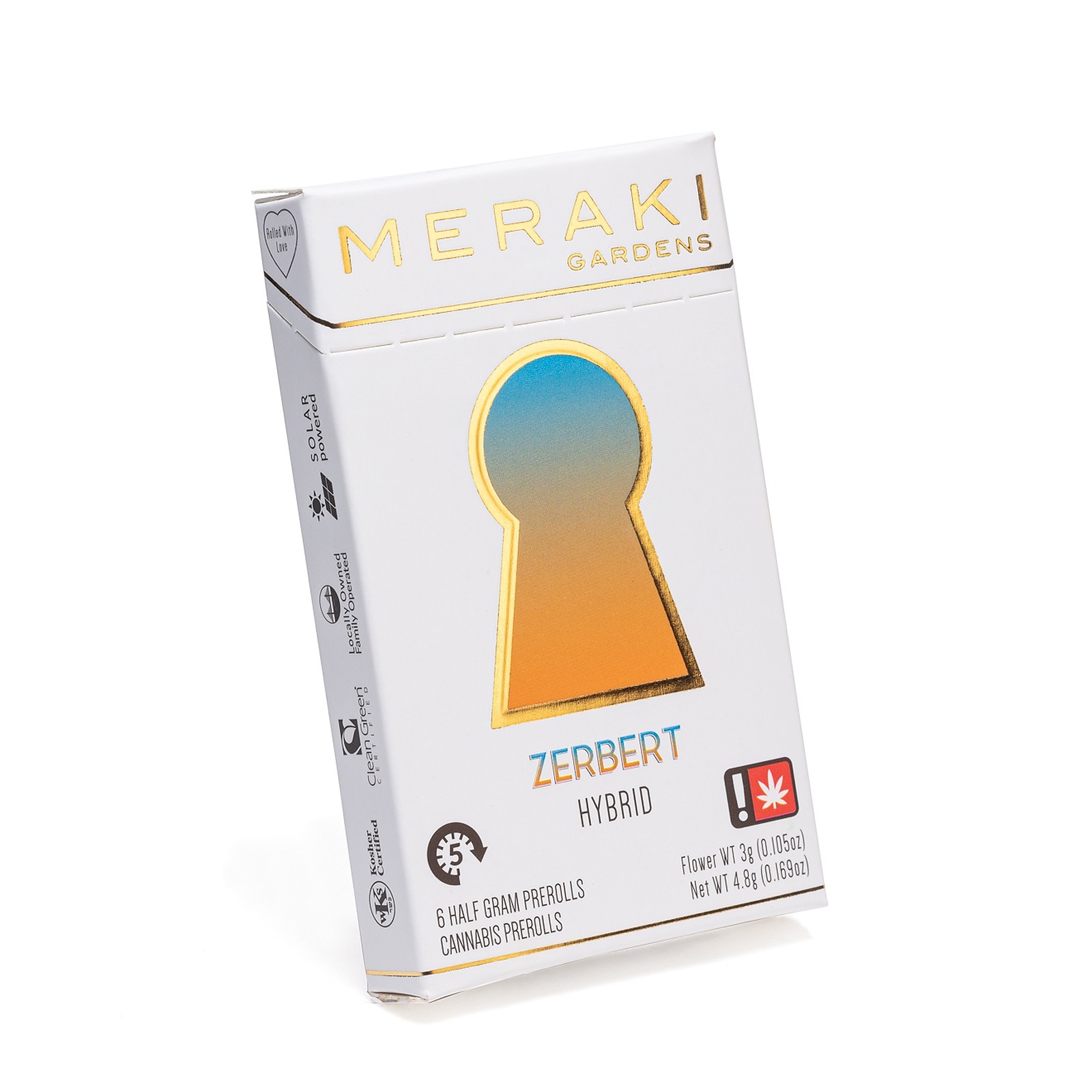 Meraki Gardens: Zerbert Pre-Rolls 3g 6-Pack | Leafly