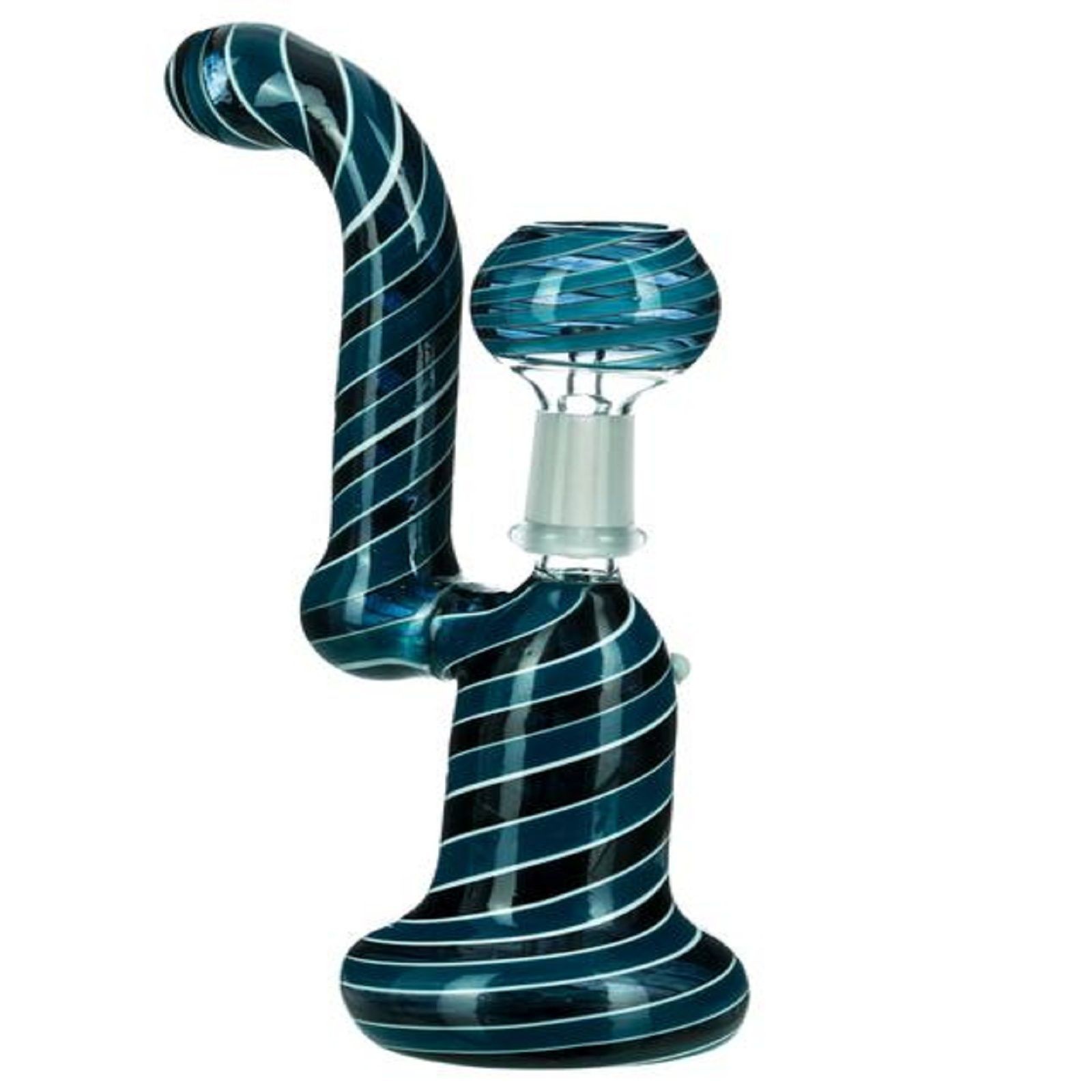 6" Striped Mini Dab Rig Bubbler | Leafly