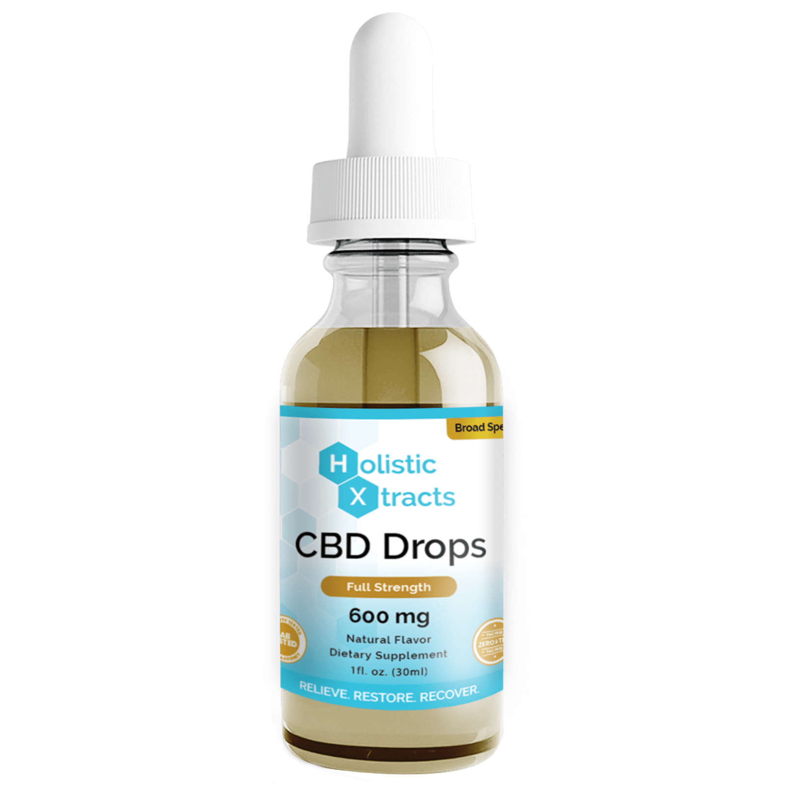 Holistic Extracts, Inc.: HX CBD Drops 600 Mg | Leafly