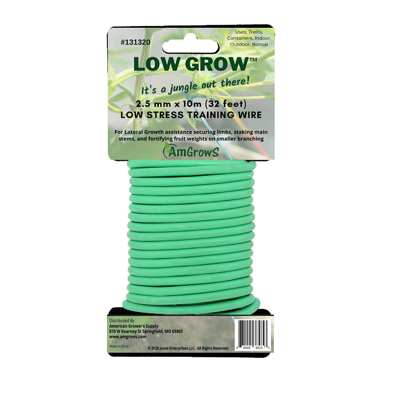 AmGrowS: Low Grow Low Stress Training Wire, 2.5mm x 32ft. | Leafly