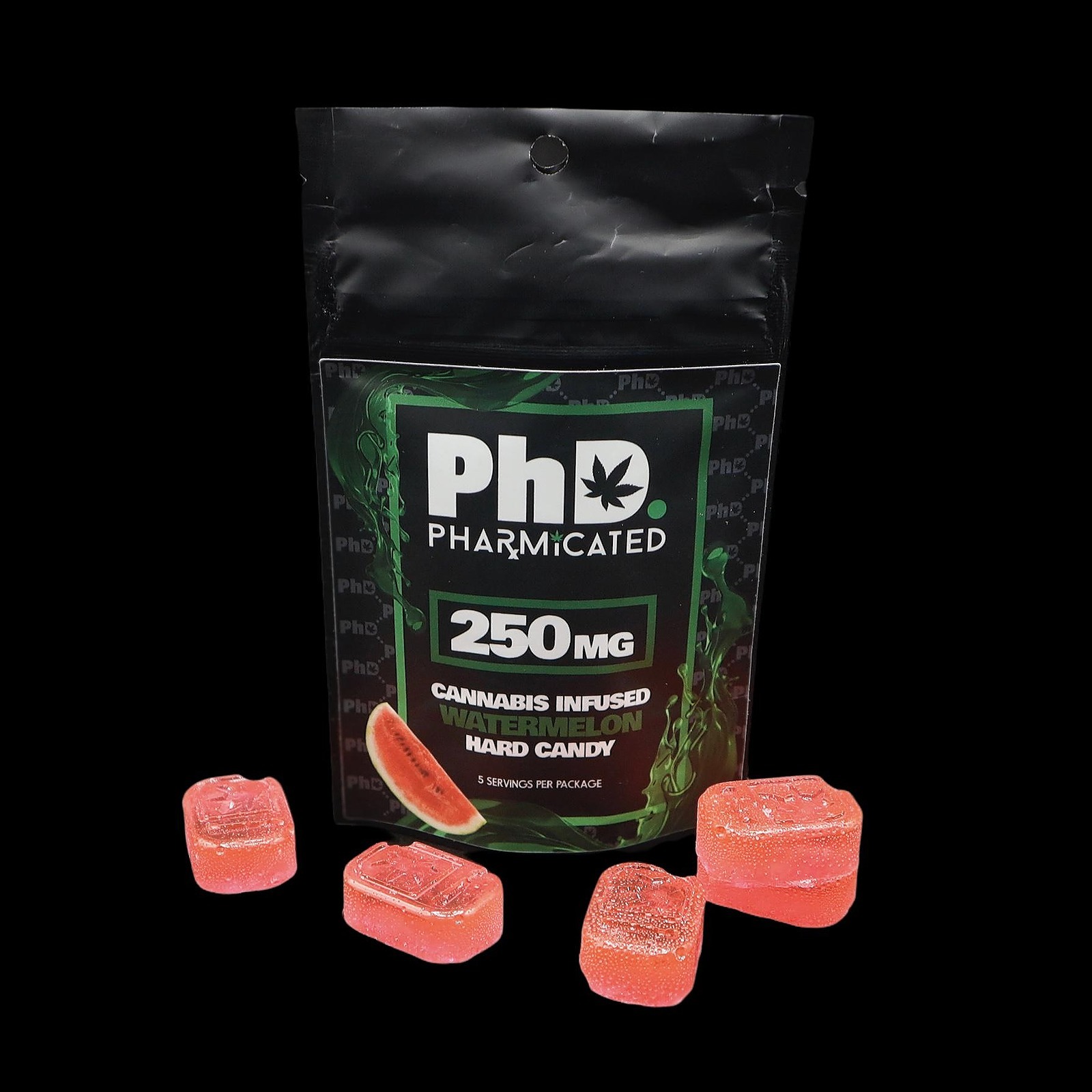 Pharmicated: PhD Hard Candy - Watermelon - 250mg | Leafly