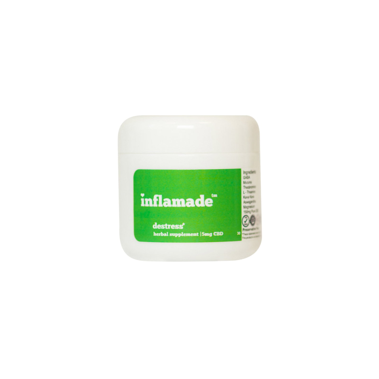 Inflamade: Inflamade™ Destress 5mg CBD Capsules - 30qty | Leafly
