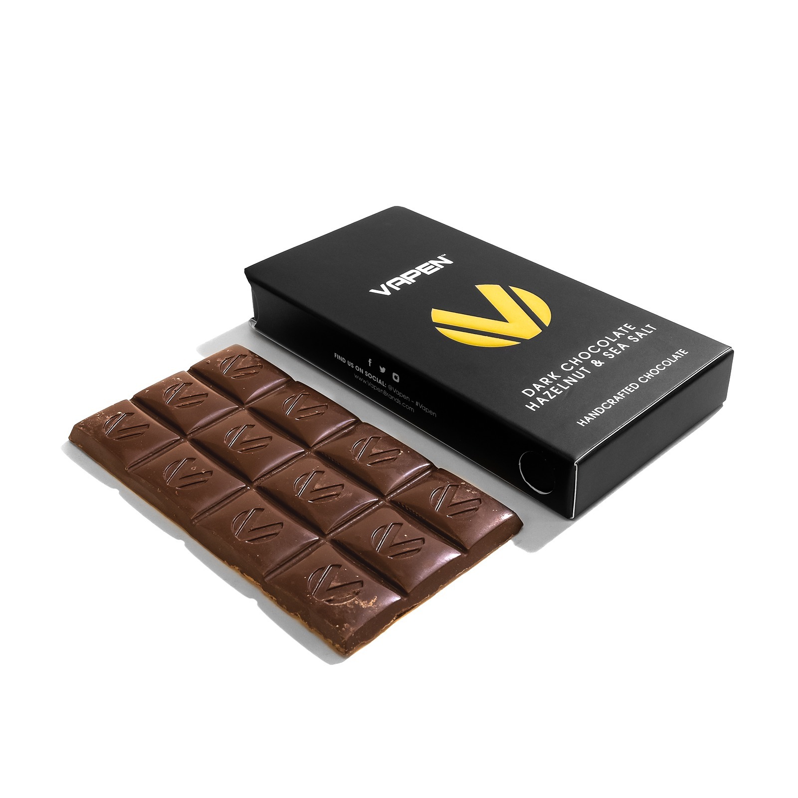 Vapen: Hazelnut & Sea Salt Dark Chocolate Bar 240mg | Leafly