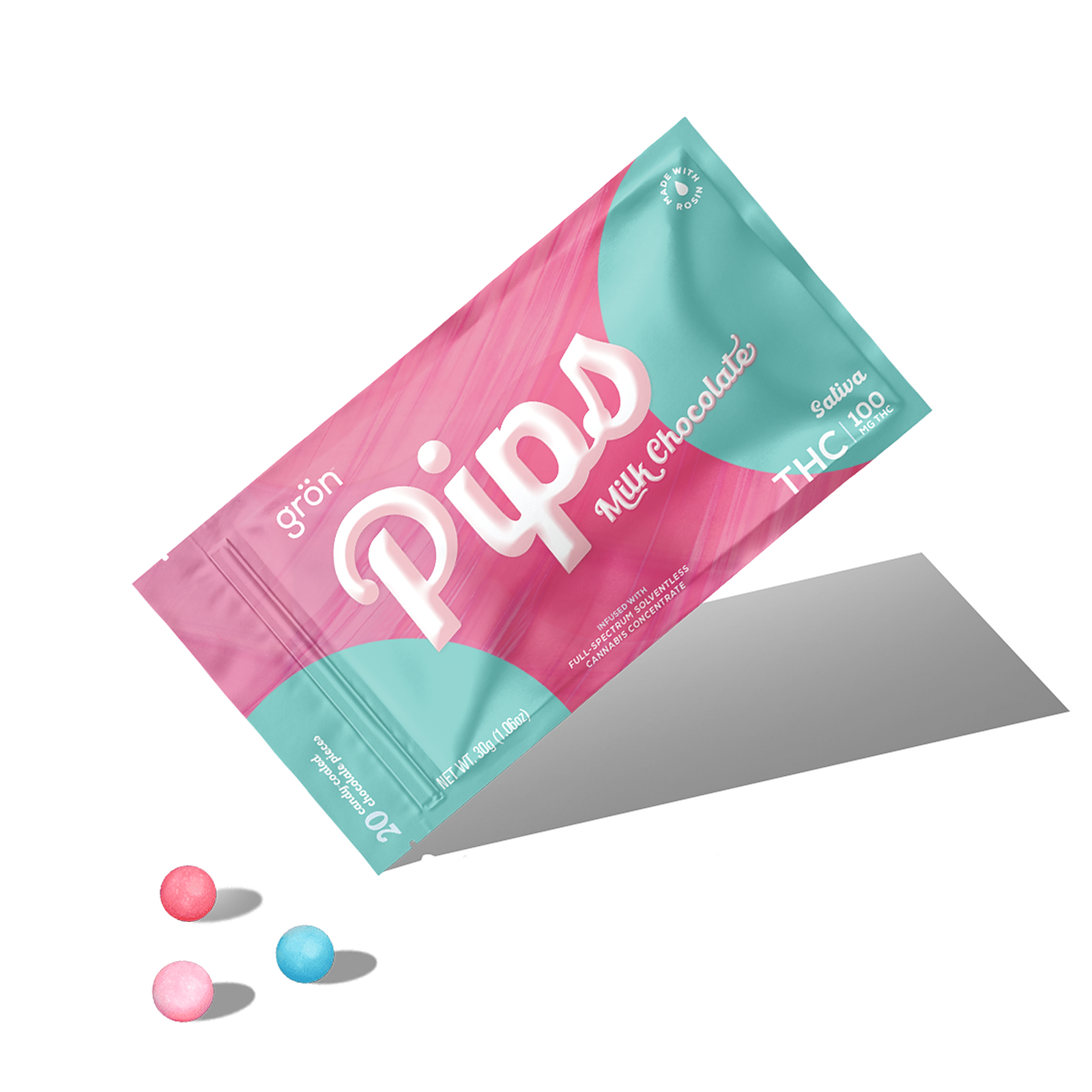 Grön: THC Milk Chocolate Pips - Sativa | Leafly