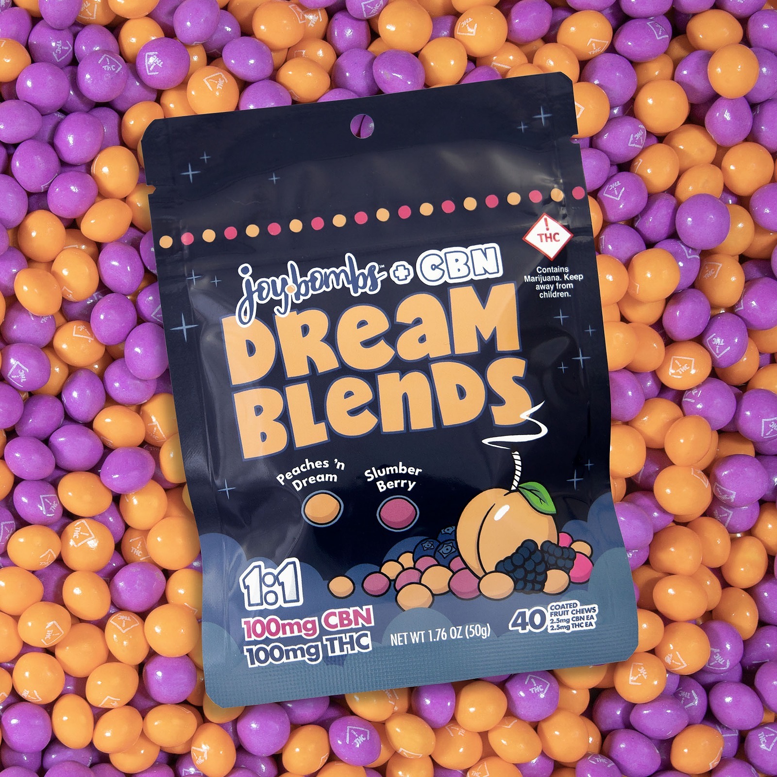 Joyibles: Joy Bombs + CBN 1:1 Dream Blends (40pk) - 2.5mg CBN & THC ea ...