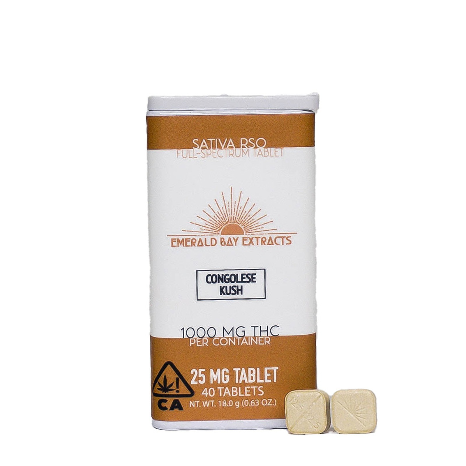 Emerald Bay Extracts: Congolese Kush RSO Tablet [25mg] (1000mg Package ...