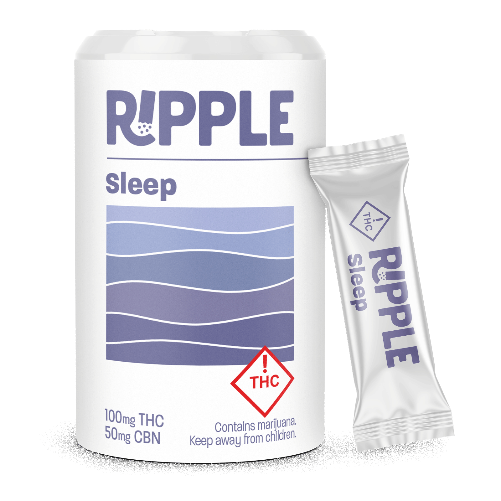 Ripple: Ripple Sleep Dissolvable - 100mg THC + 50mg CBN | Leafly